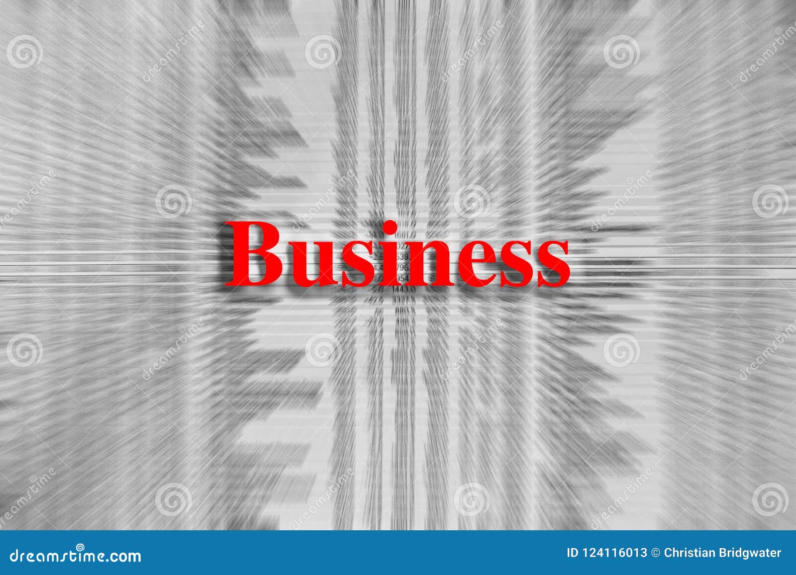 Business Written in Red with a Newspaper Article Blurred Stock Image ...