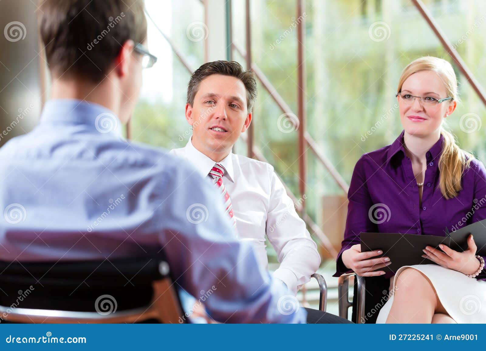 Business - Young Man and CEO in Job Interview Stock Image - Image of ...