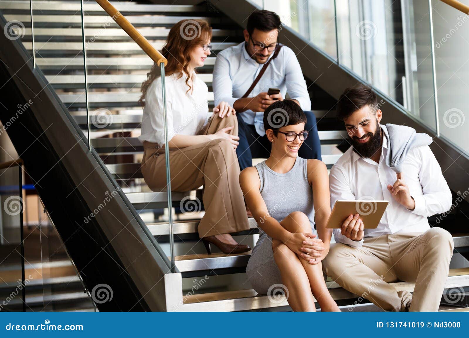 Business Young People Having Fun in Office Stock Image - Image of ...