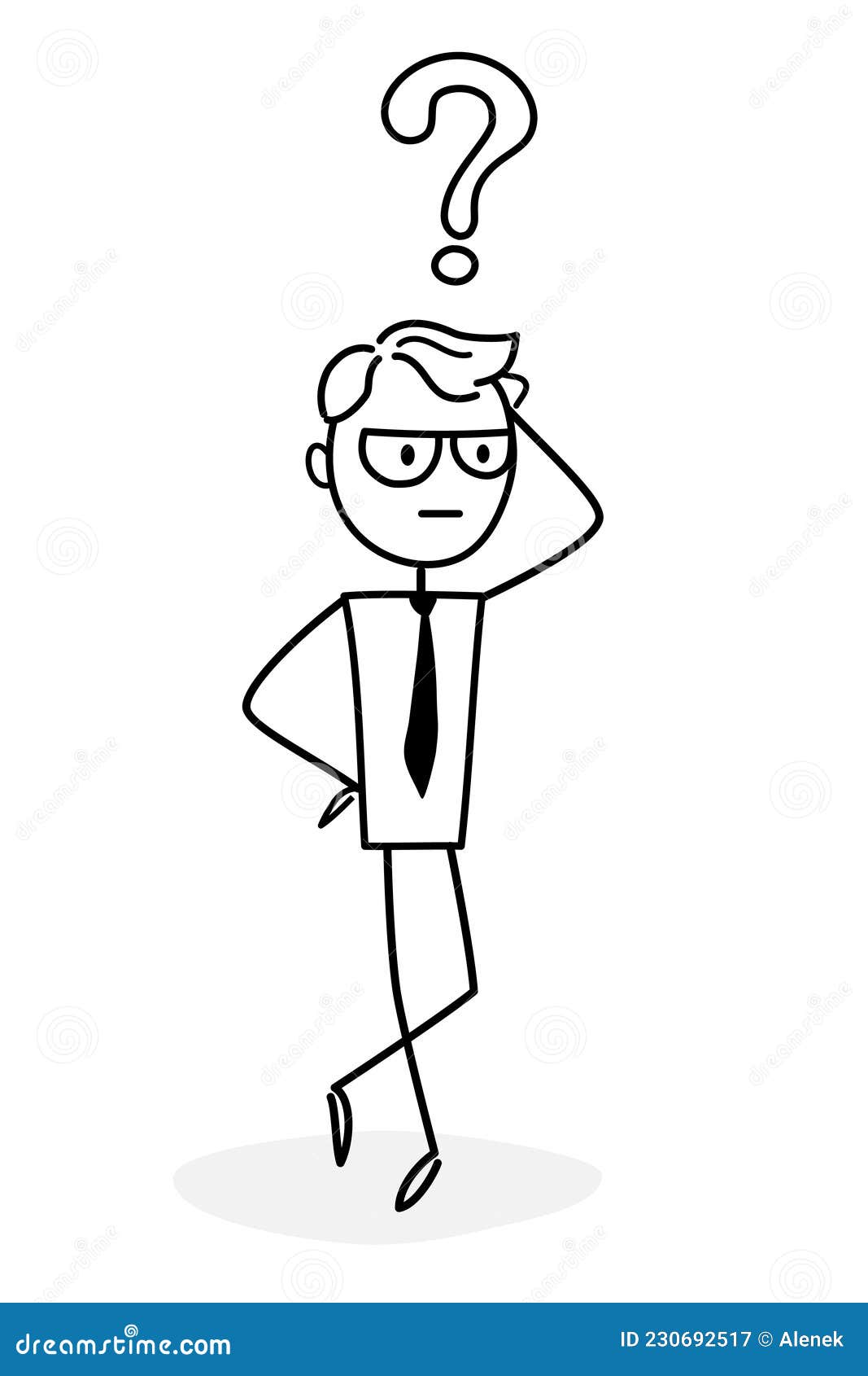 3d Man Solves The Difficult Problem Of Choice On Different Arrows Stock ...