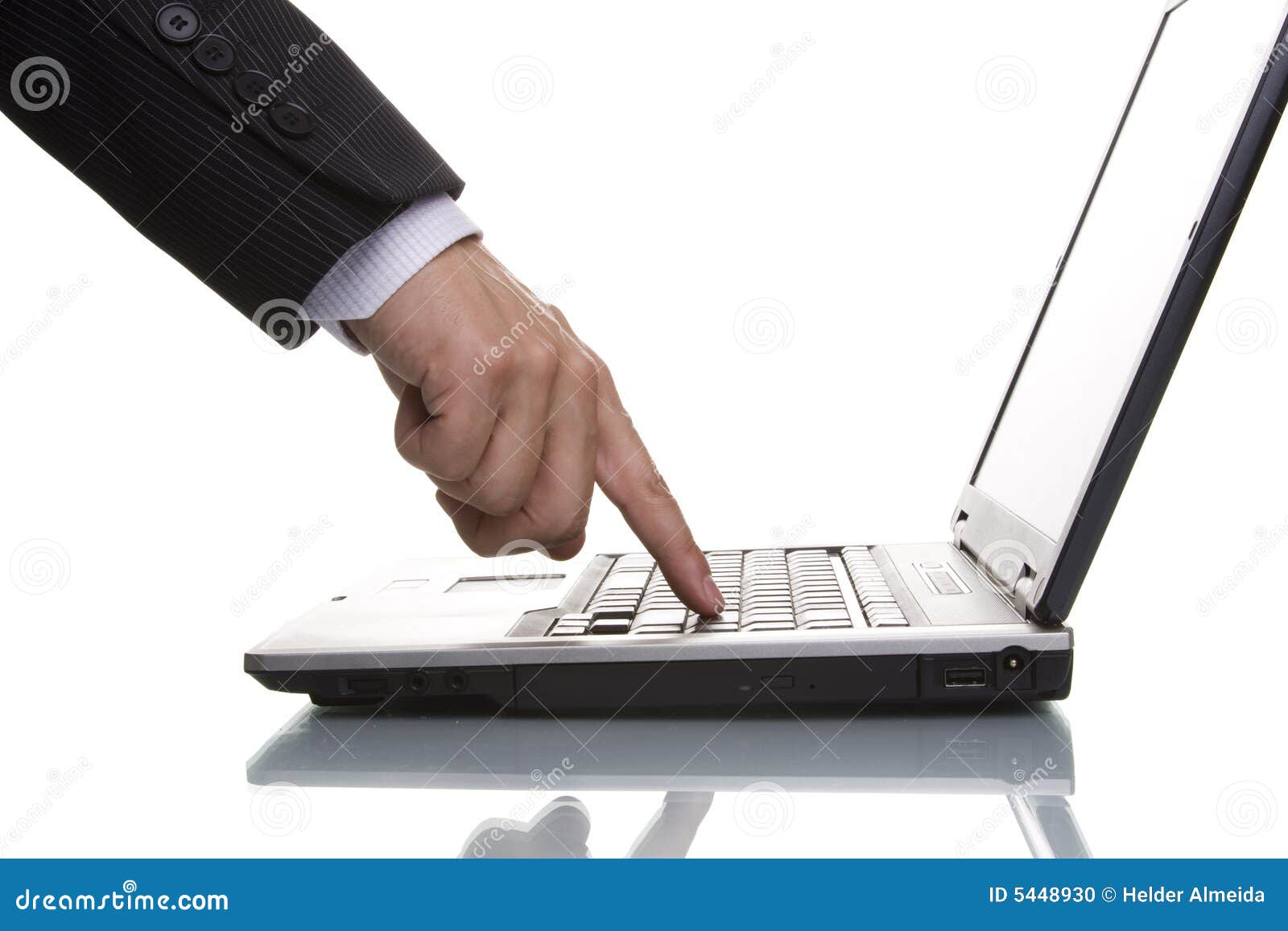 Businessman acessing data stock photo. Image of equipment - 5448930