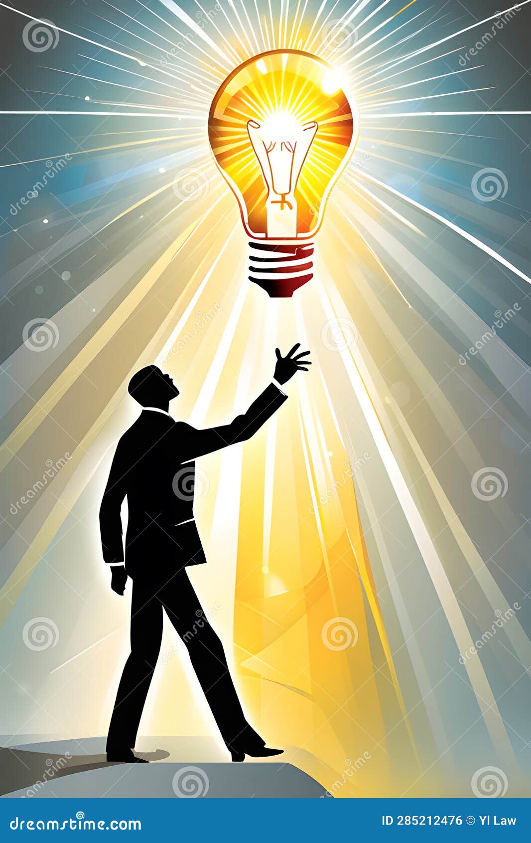 A Businessman Achieving a Breakthrough Moment Stock Illustration ...