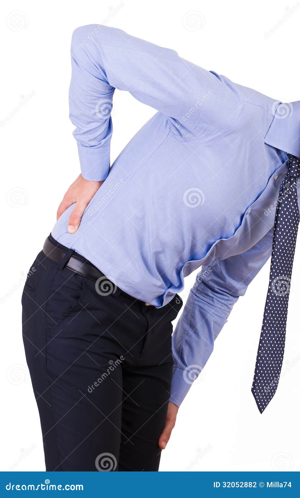Businessman with Aching Back. Stock Photo - Image of businesspeople ...