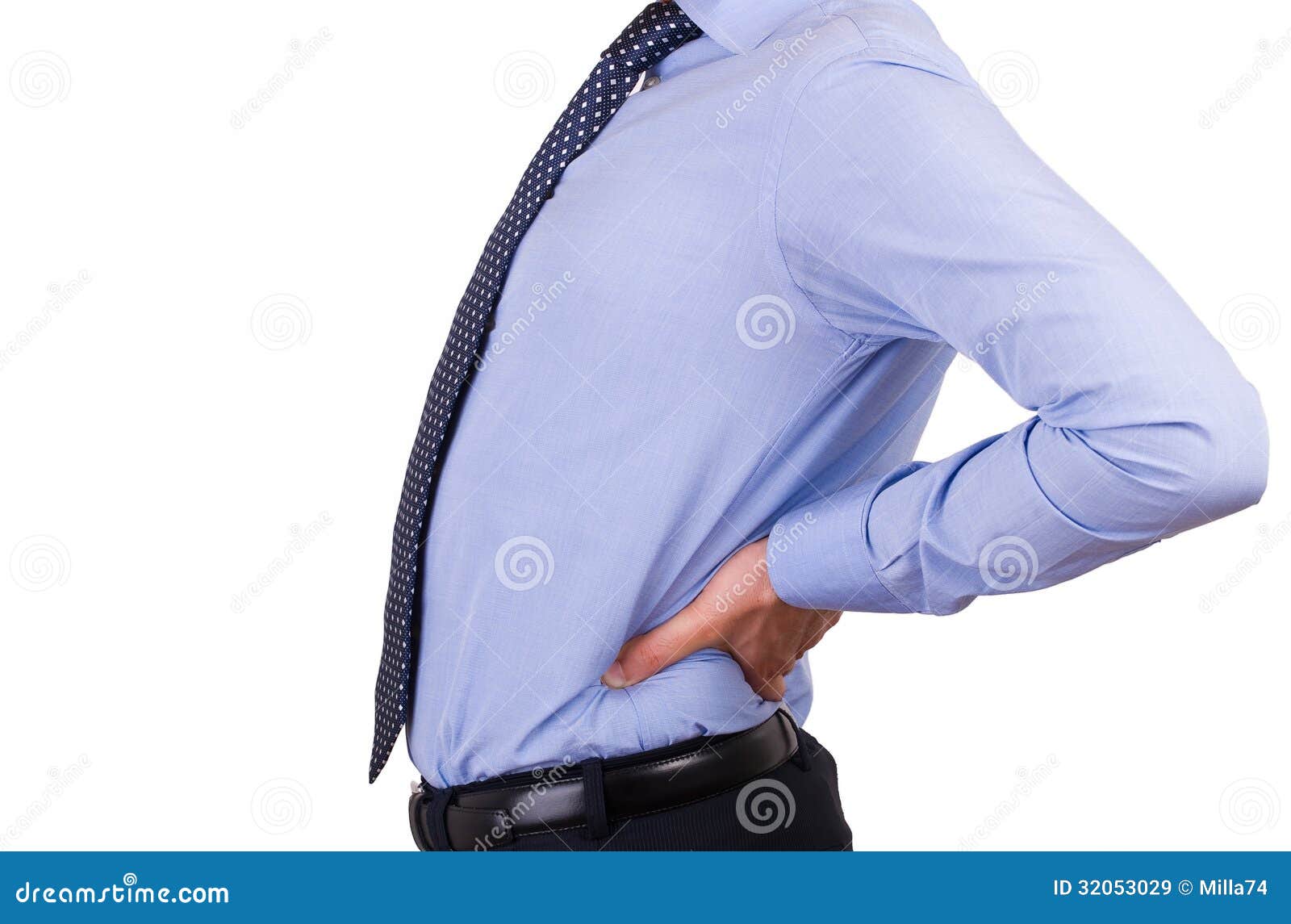 Businessman with Aching Back. Stock Image - Image of businessperson ...