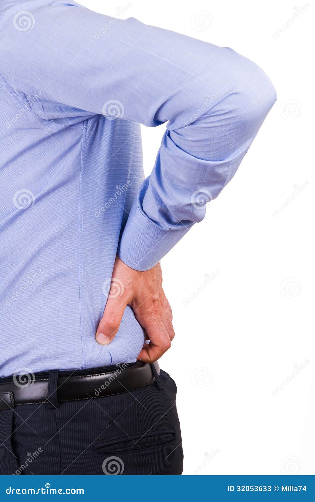 Businessman with Aching Back. Stock Image - Image of leader, aching ...