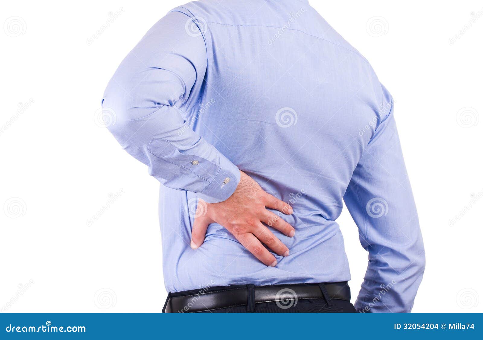 Businessman with Aching Back. Stock Photo - Image of management ...