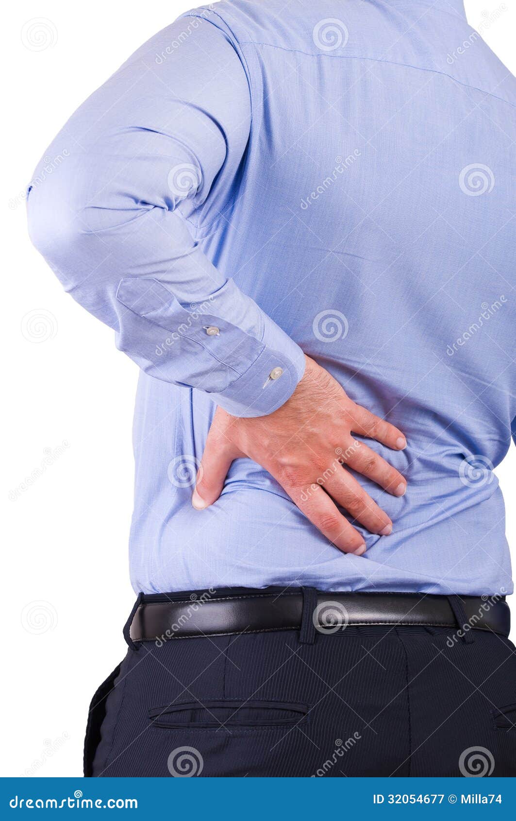 Businessman with Aching Back. Stock Image - Image of caucasian, career ...