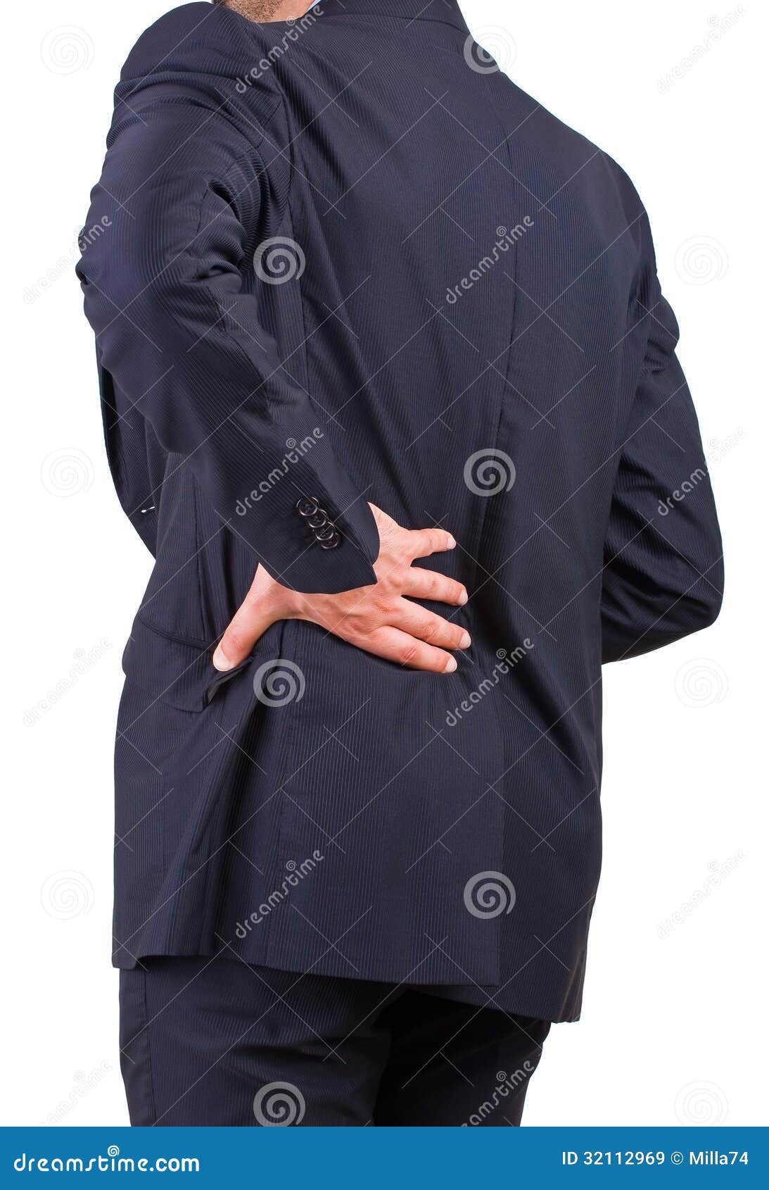 Businessman with Aching Back. Stock Image - Image of bossy, ache: 32112969