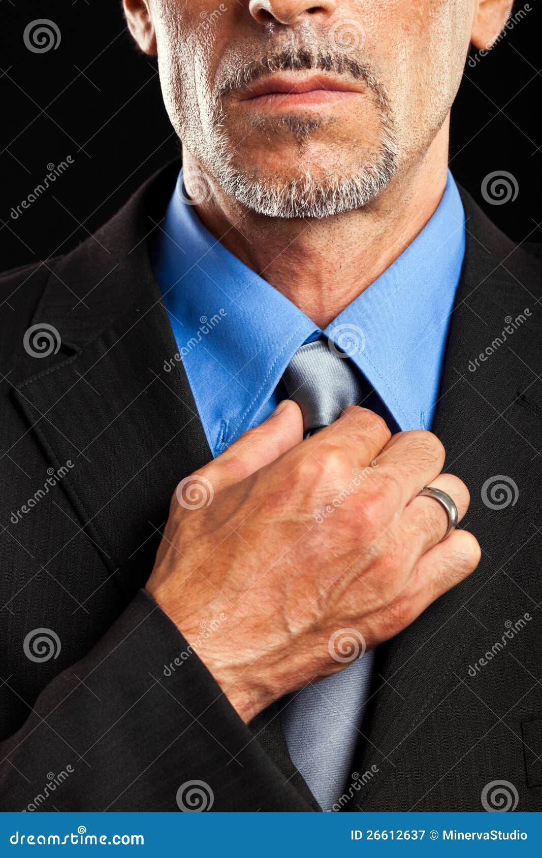 Businessman Adjusting Collar Stock Image - Image of employee, adjust ...