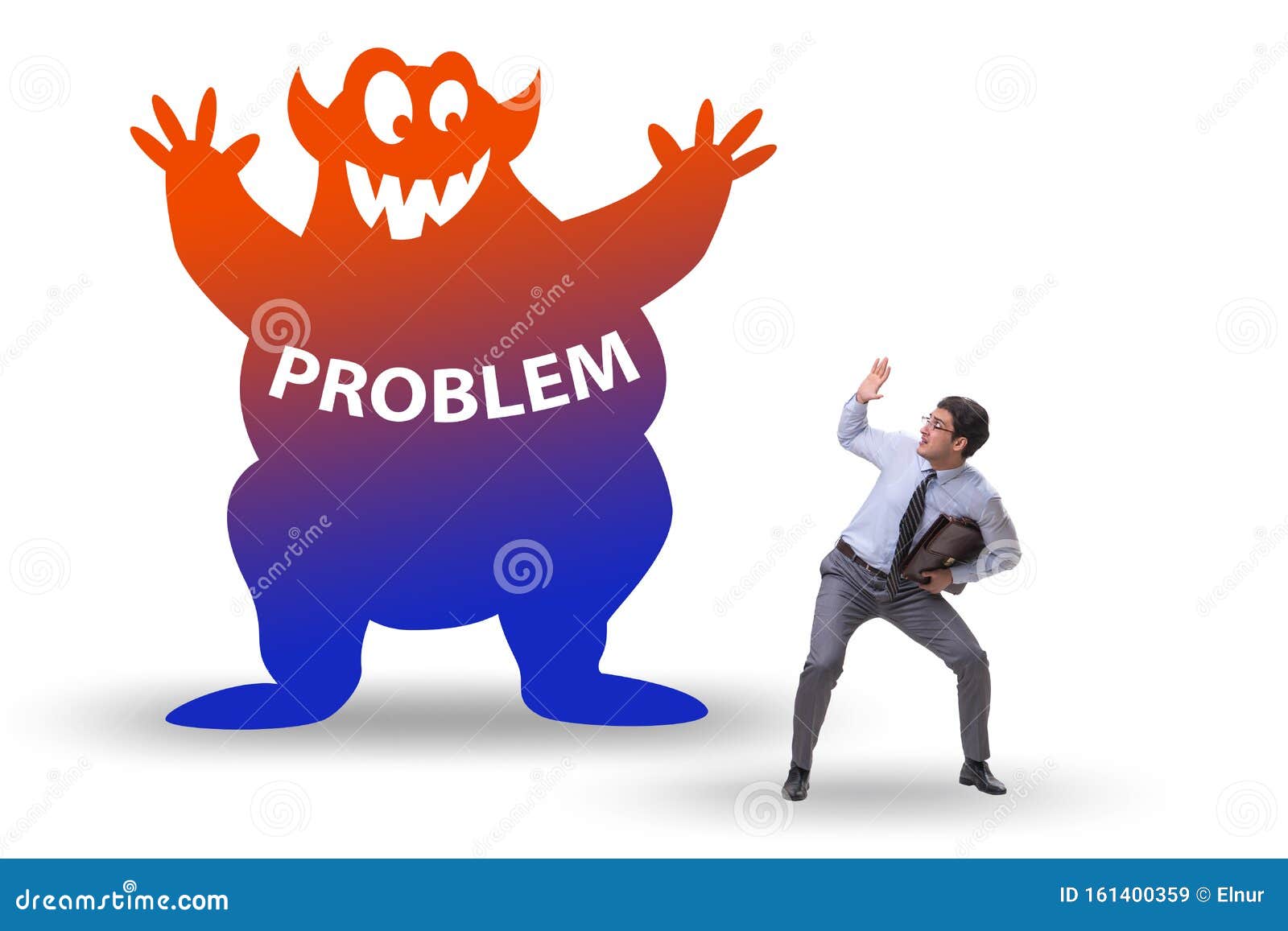 Businessman Afraid of Big Problem Stock Image - Image of frustration ...