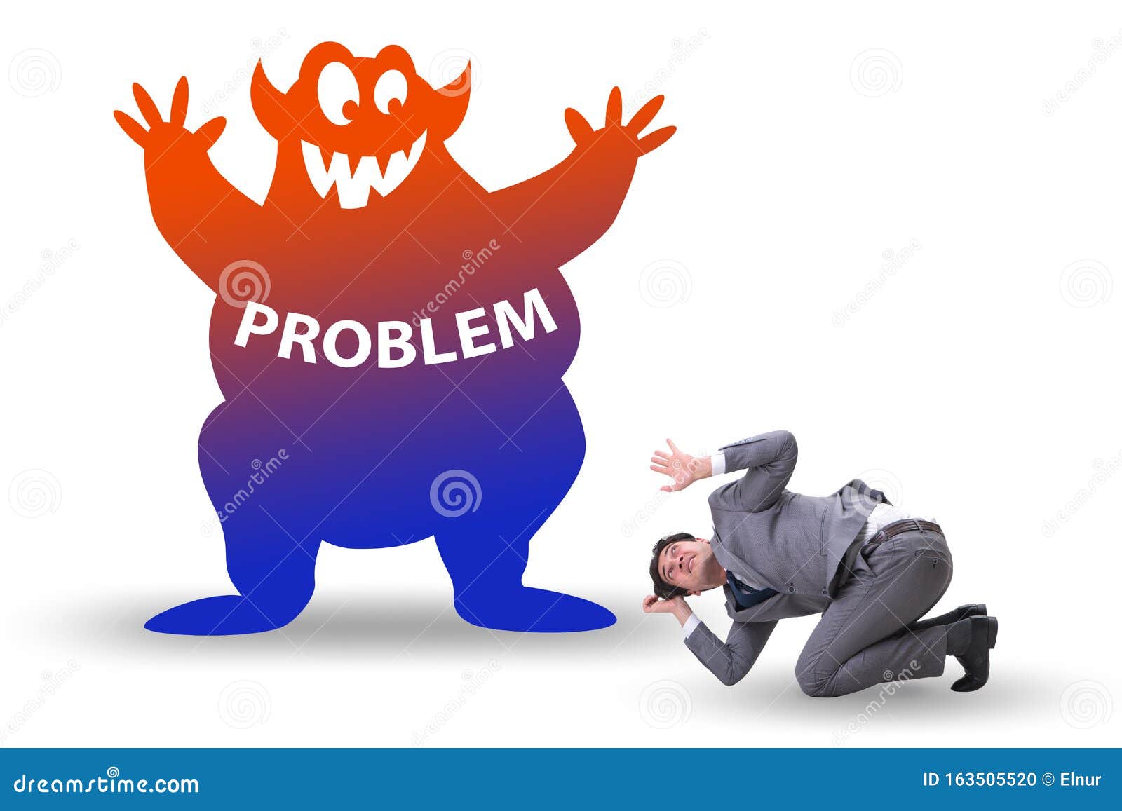 Businessman Afraid of Big Problem Stock Photo - Image of broke ...