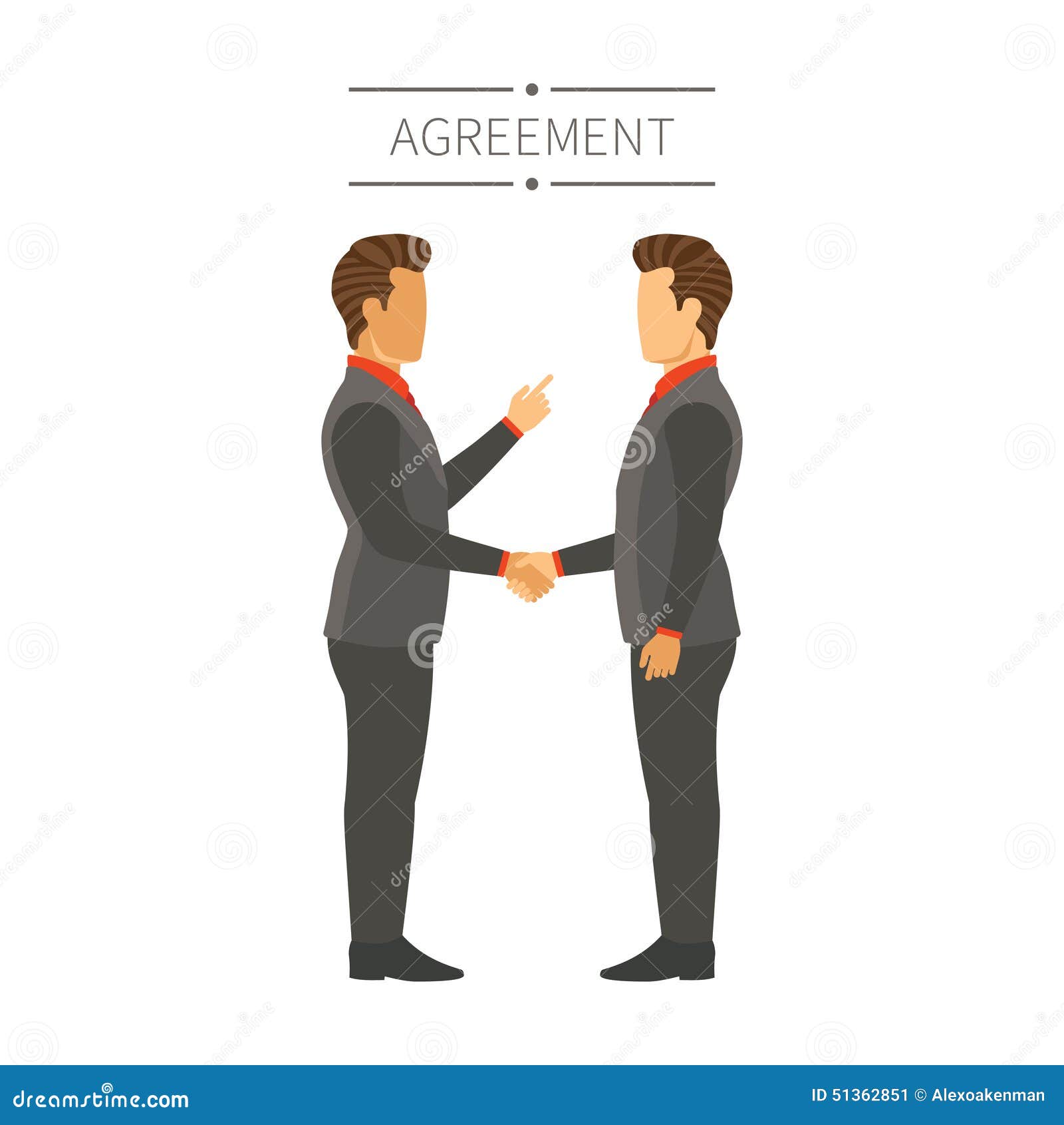 Businessman Agreement or Deal Vector Concept in Flat Modern Style Stock ...