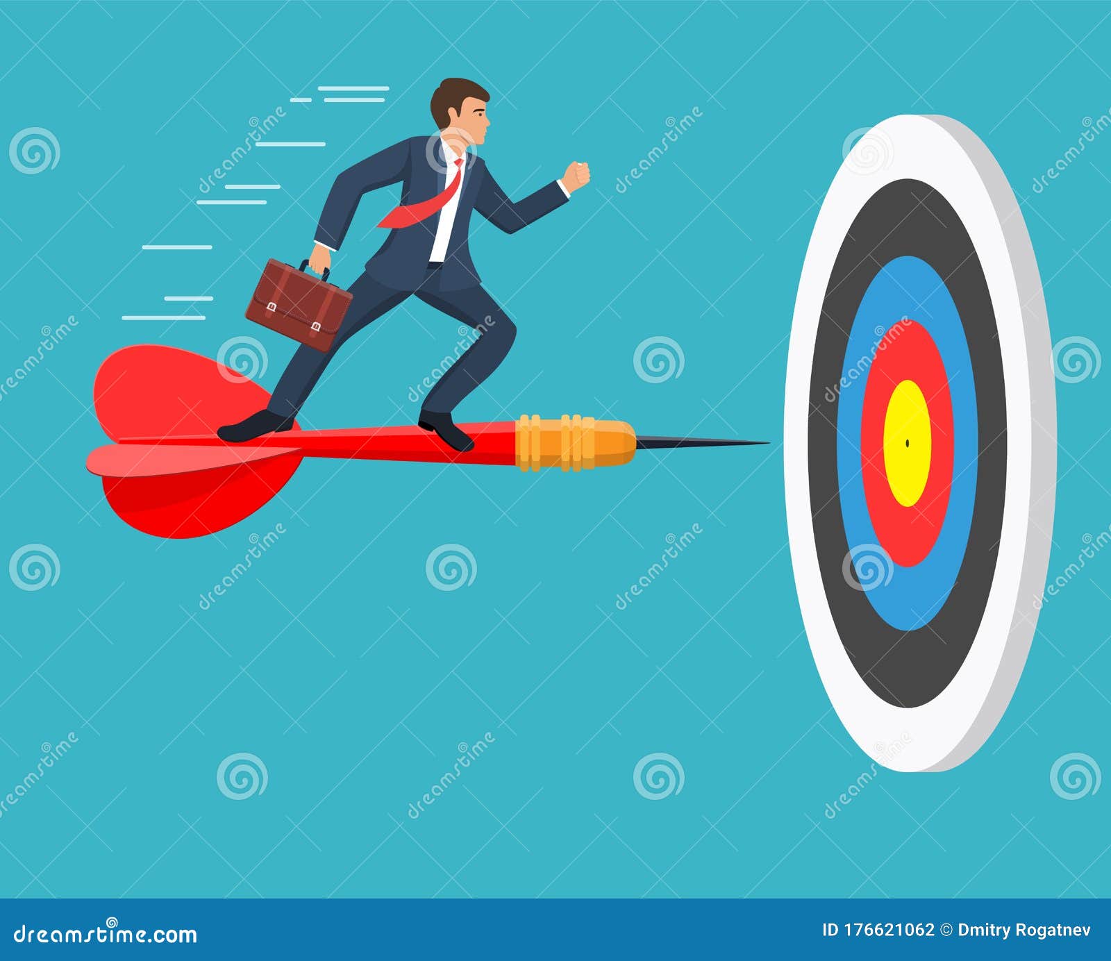 Businessman Aim Arrow To Target Stock Vector Illustration Of Arrow
