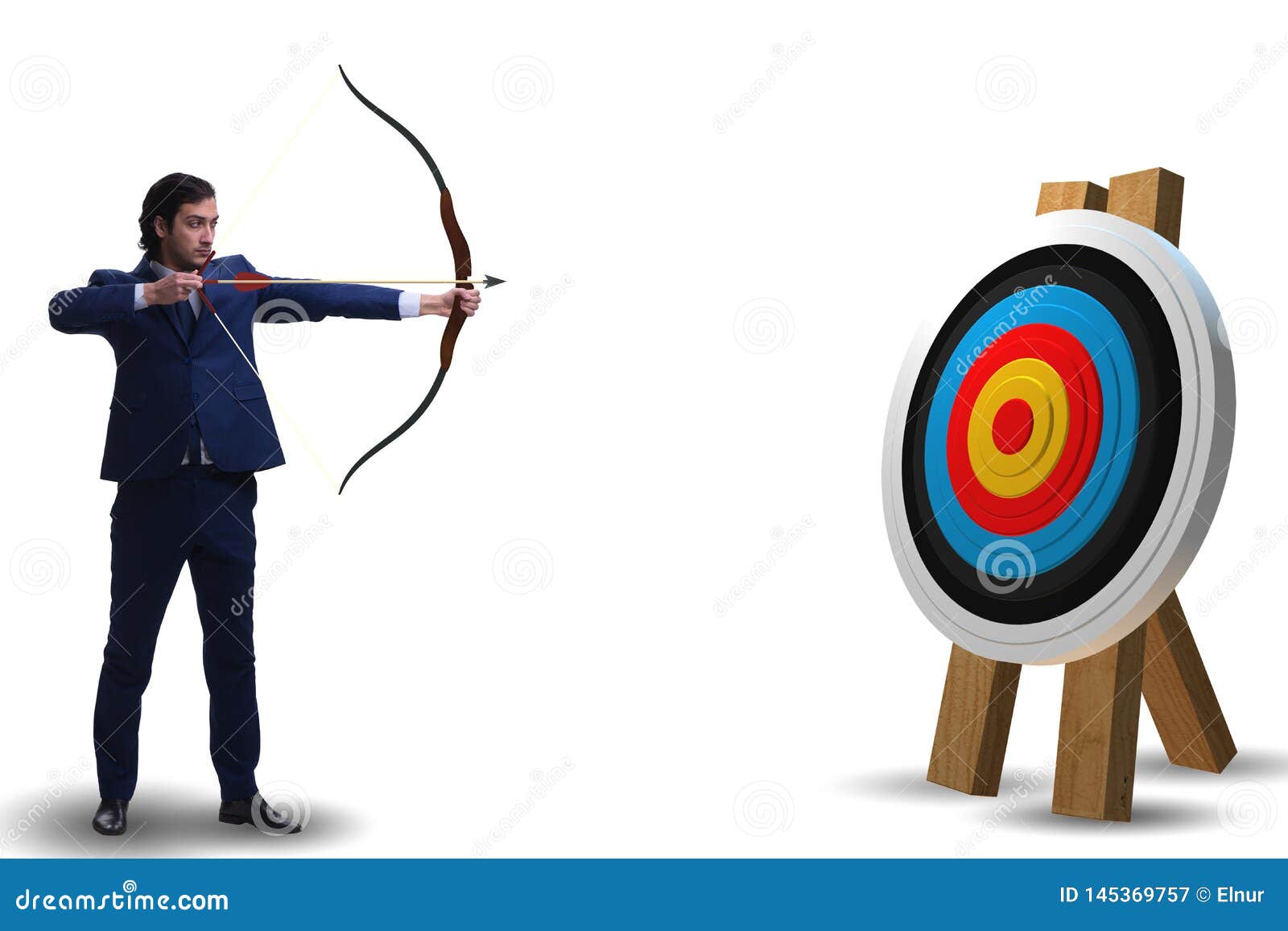 The Businessman Aiming Arrow with Bow Stock Image - Image of ... The Businessman Aiming Arrow with Bow Stock Image - Image of ...