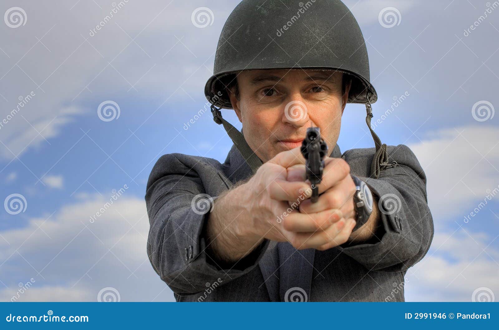Businessman aiming pistol stock photo. Image of businessman - 2991946