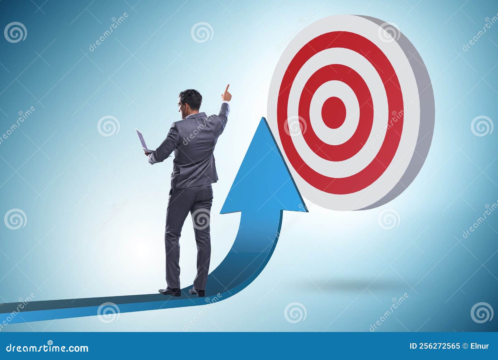 Businessman Aiming for the Success Stock Image - Image of idea ...