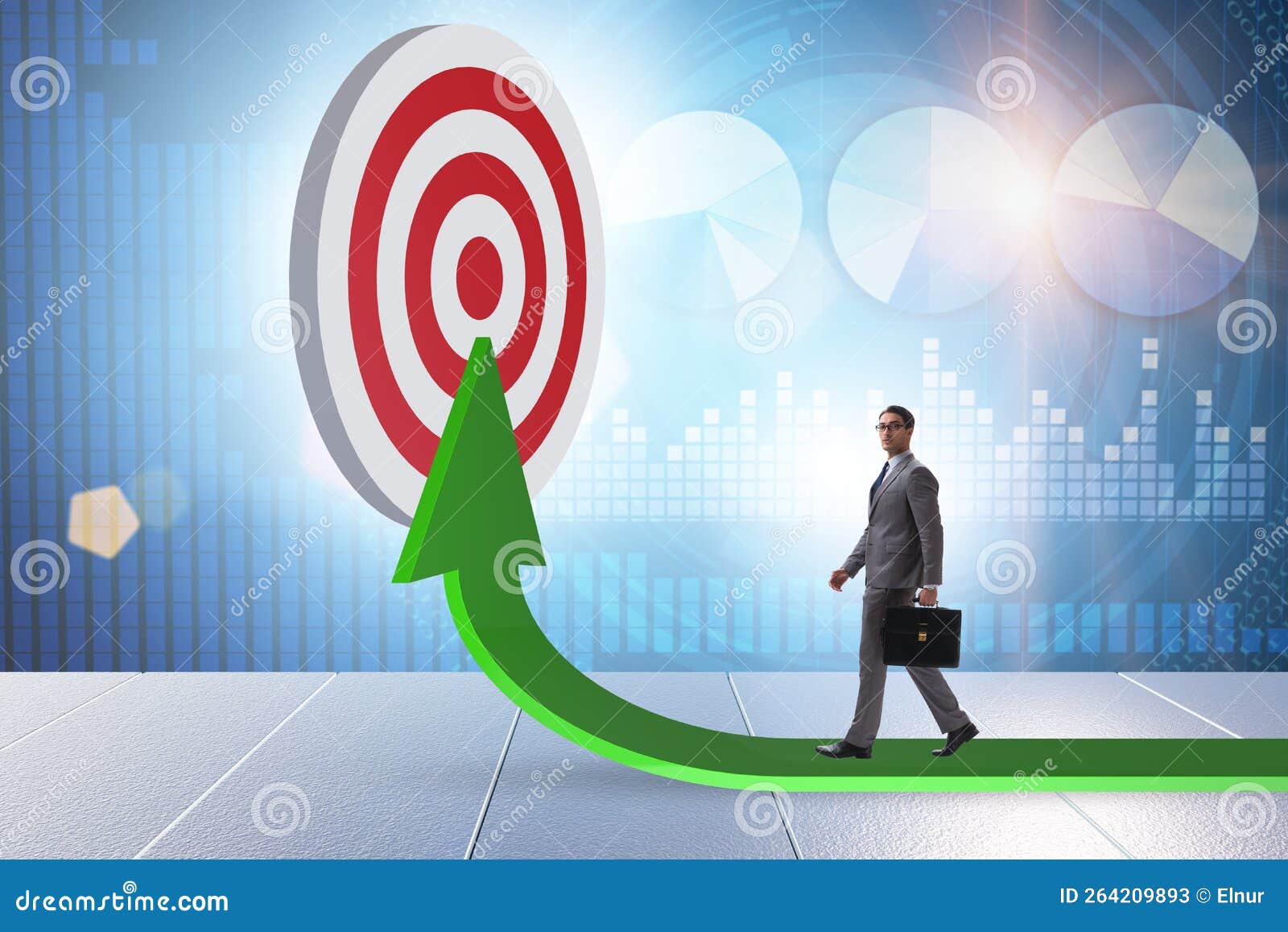 Businessman Aiming for the Success Stock Image - Image of concept ...