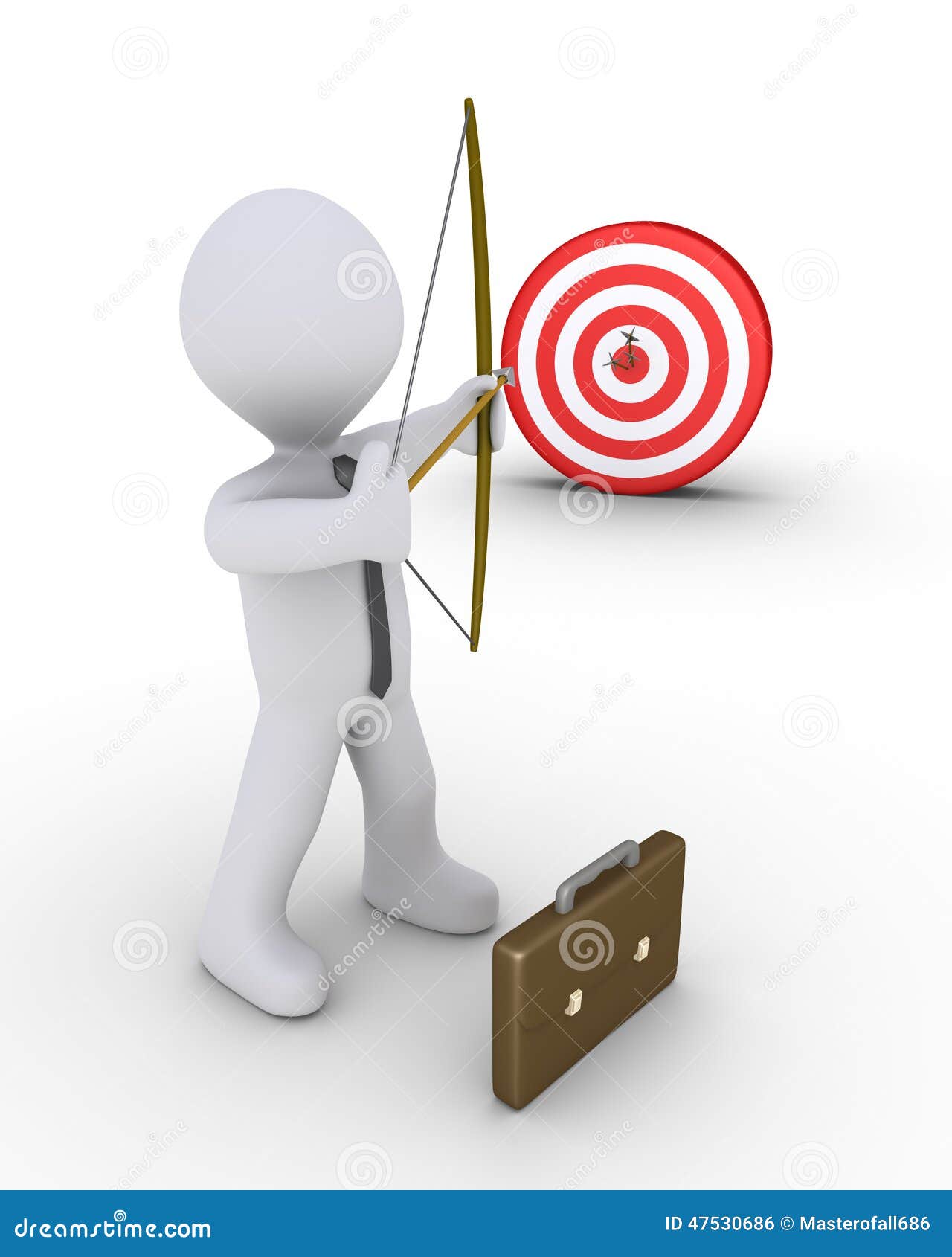 Businessman Aiming at a Target Stock Illustration - Illustration of ... Businessman Aiming at a Target Stock Illustration - Illustration of ...