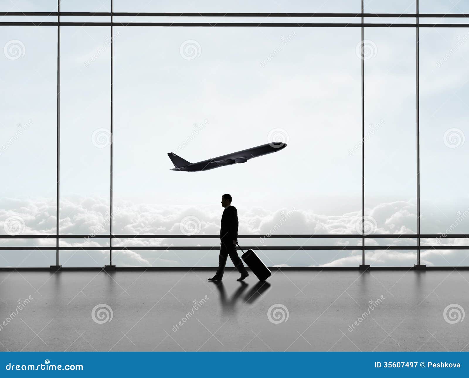 Businessman in airport stock image. Image of aviation - 35607497