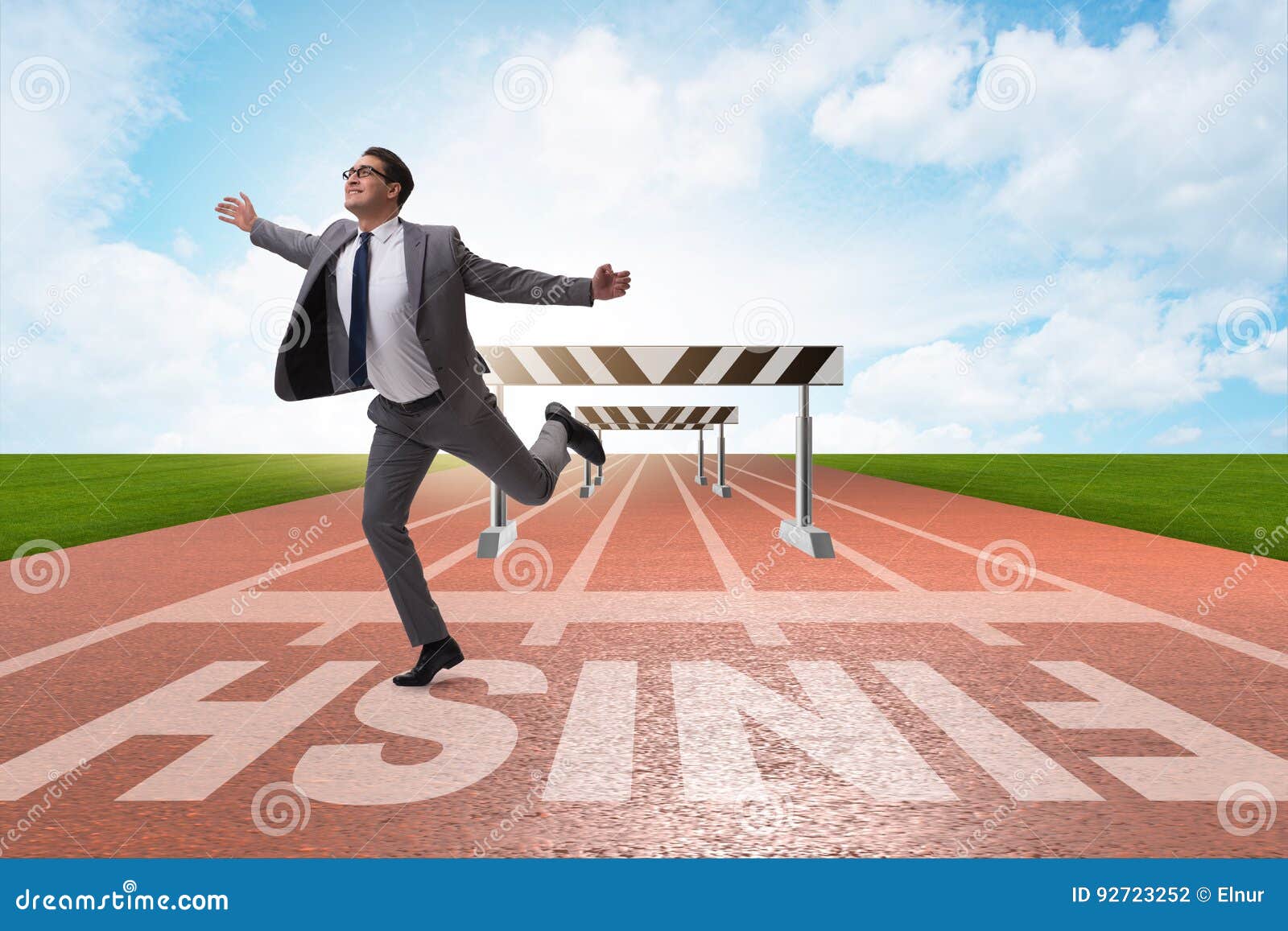 The Businessman in Ambition and Motivation Concept Stock Photo - Image ...