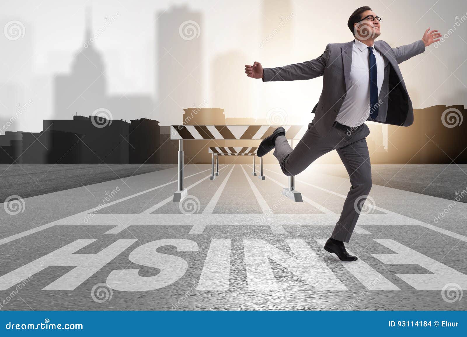 The Businessman in Ambition and Motivation Concept Stock Photo - Image ...