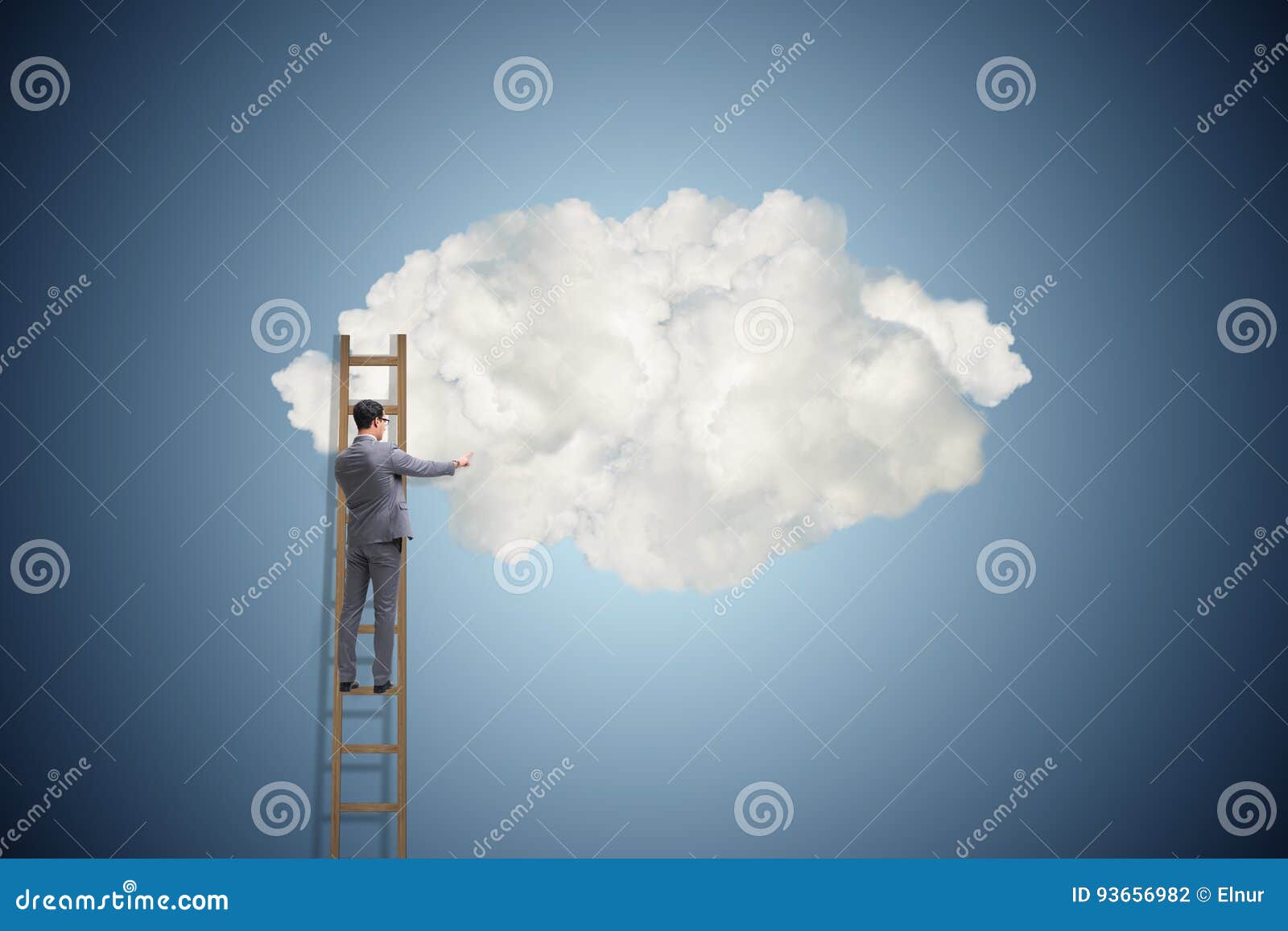 The Businessman in Ambition and Motivation Concept Stock Photo - Image ...