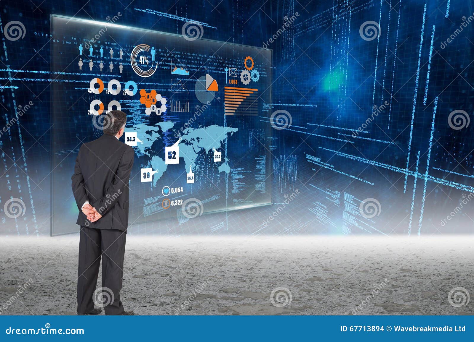 Businessman analyzing data stock photo. Image of businessman - 67713894
