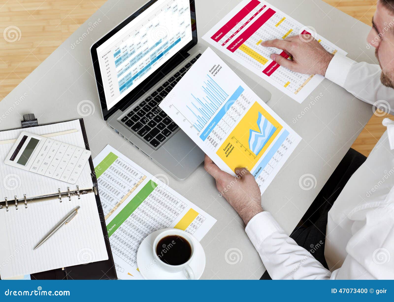 Businessman Analyzing Financial Report Editorial Image - Image of ...