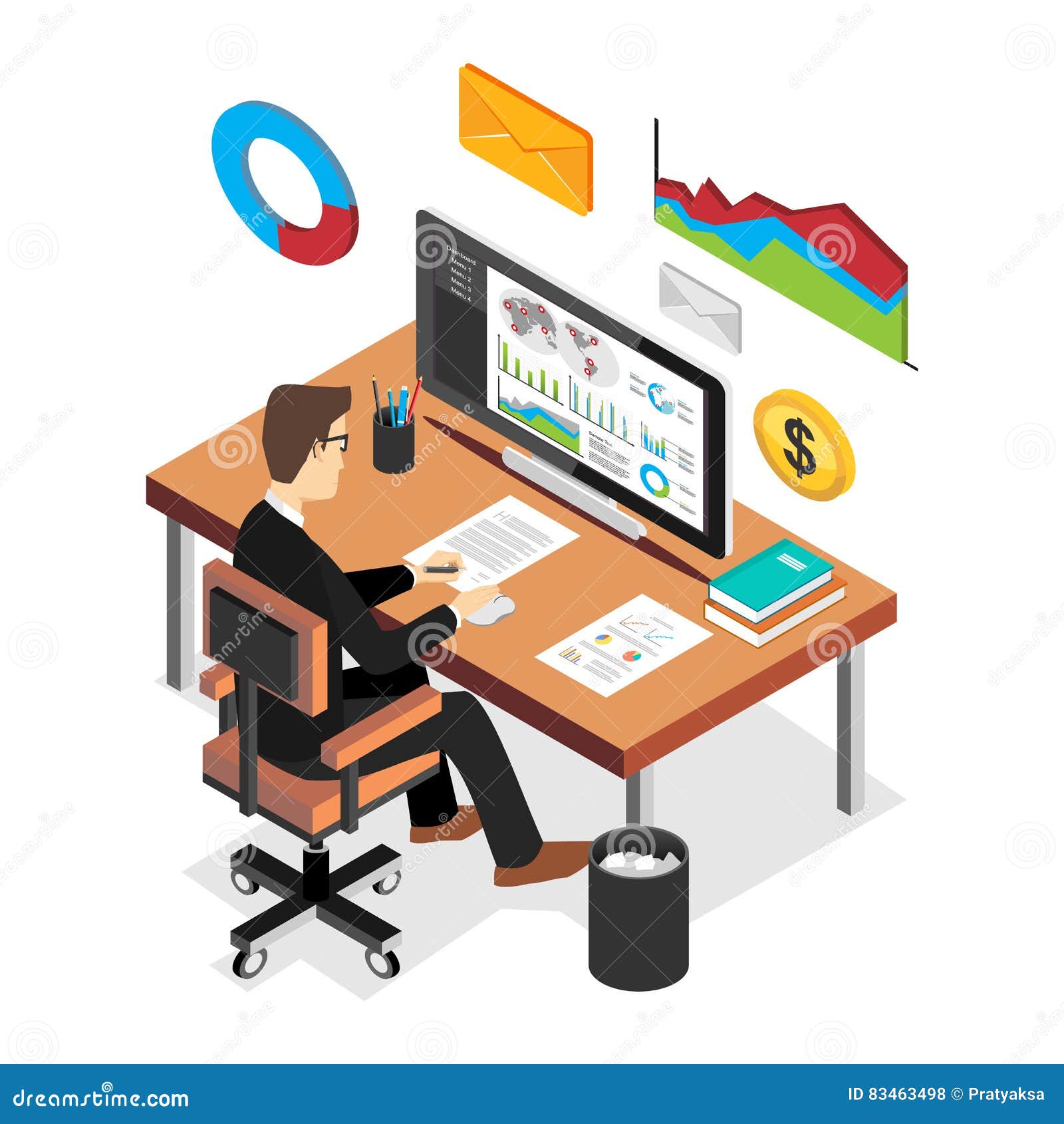Businessman Analyzing Financial Statistics Dashboard. Business ... Businessman Analyzing Financial Statistics Dashboard. Business ...