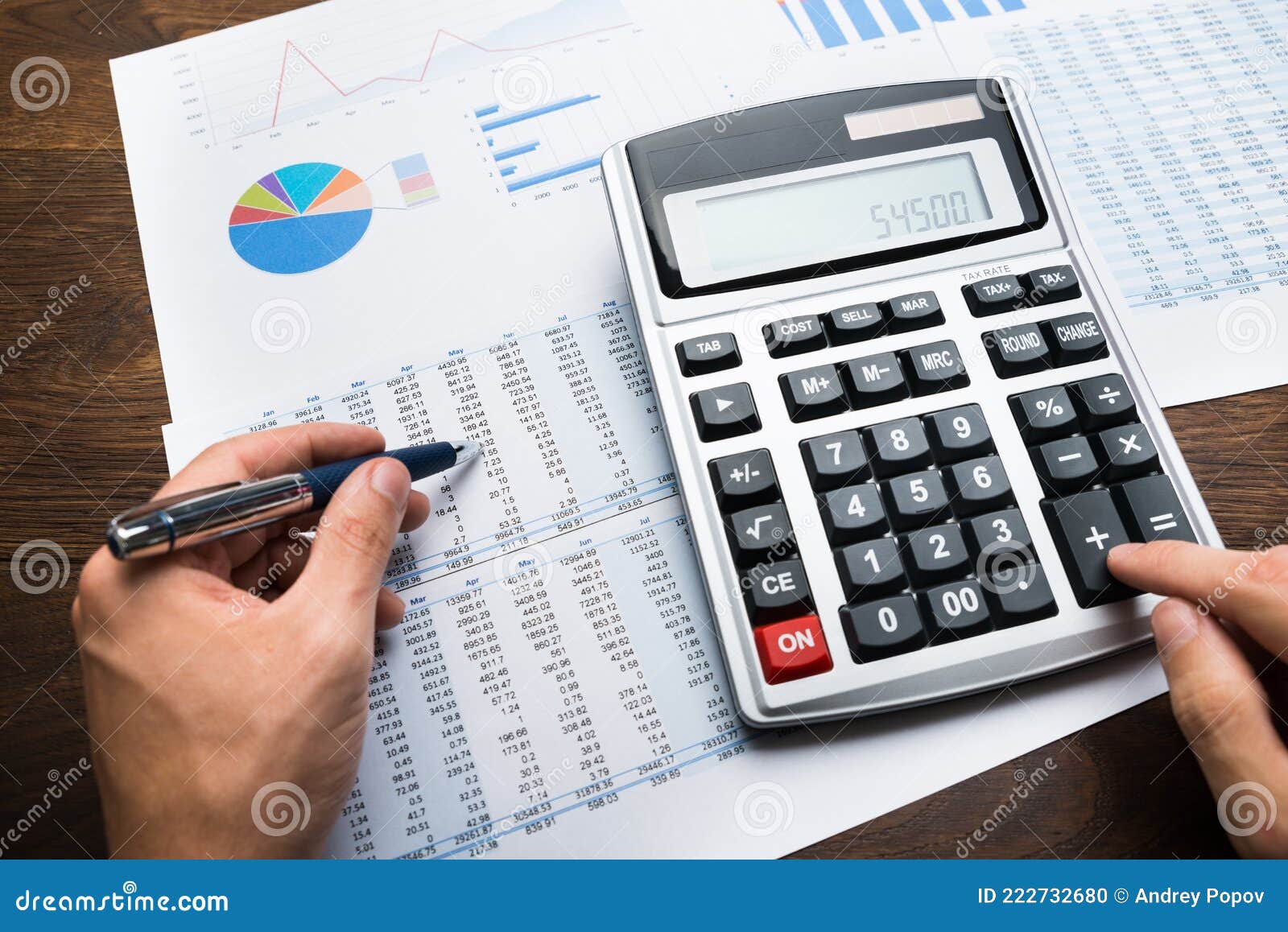 Businessman Doing Financial Calculations Stock Photo - Image of growth ...