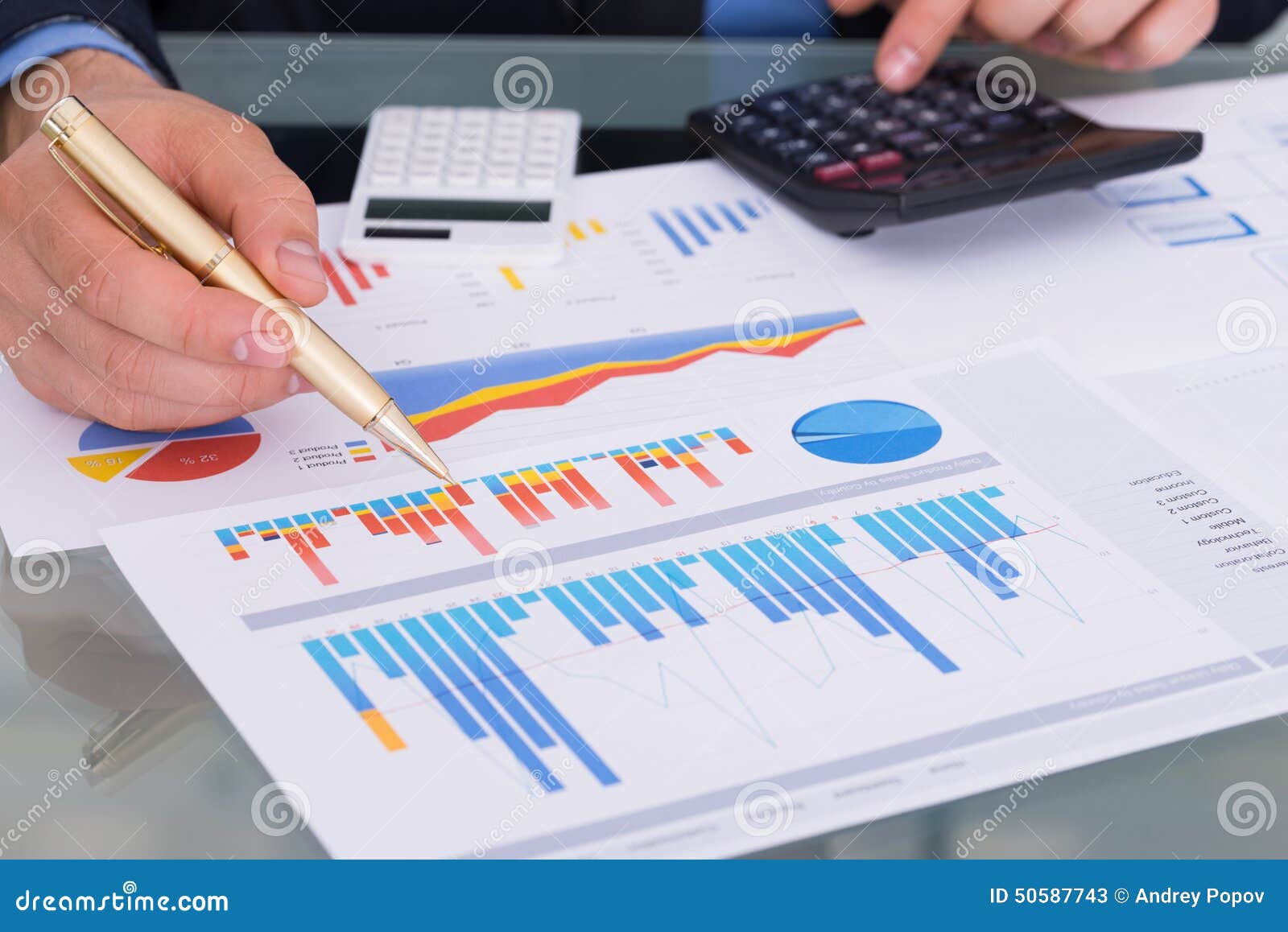 Businessman Analyzing Graph Papers Stock Image - Image of businessman ...