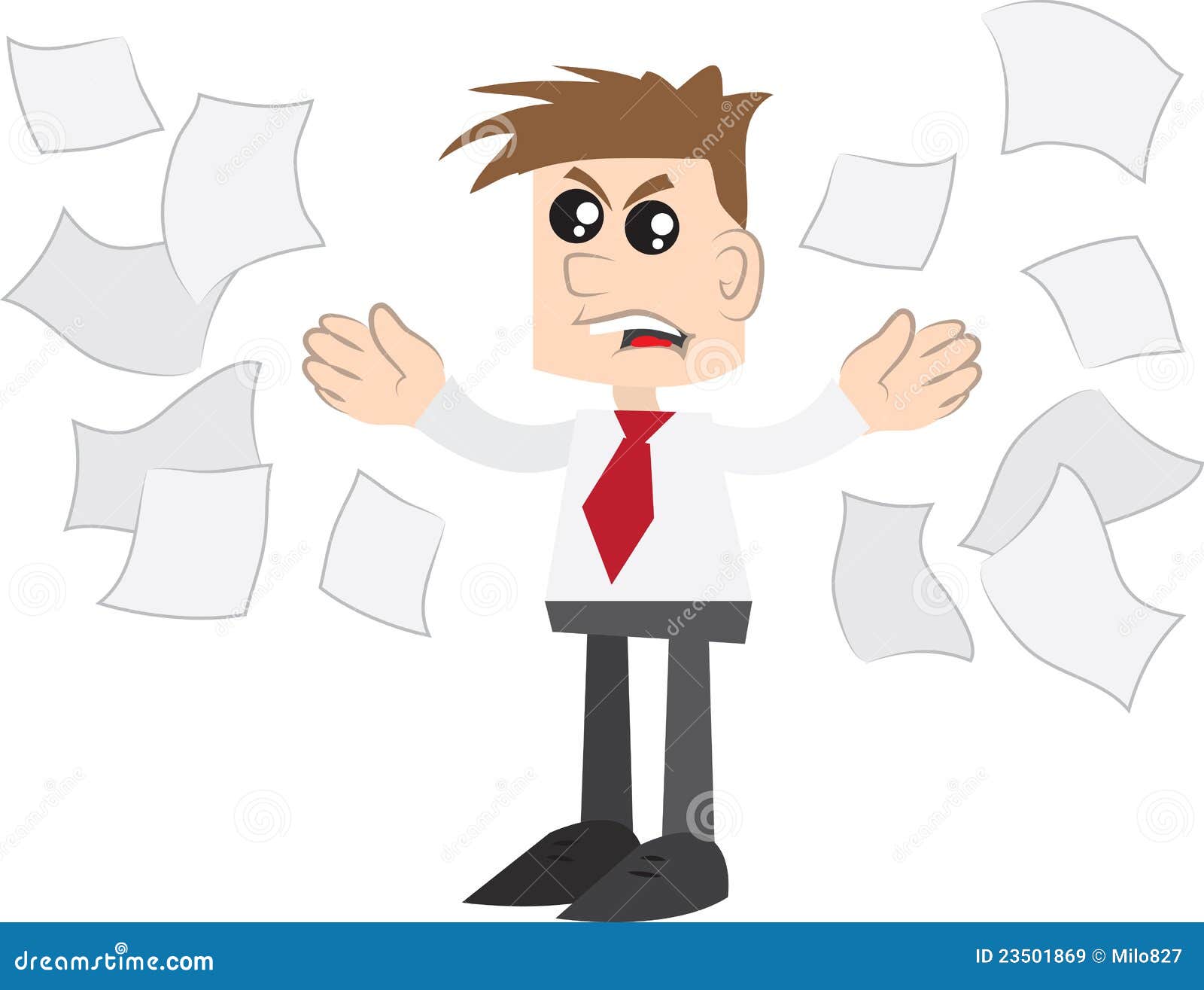 Businessman Angry stock vector. Illustration of person - 23501869