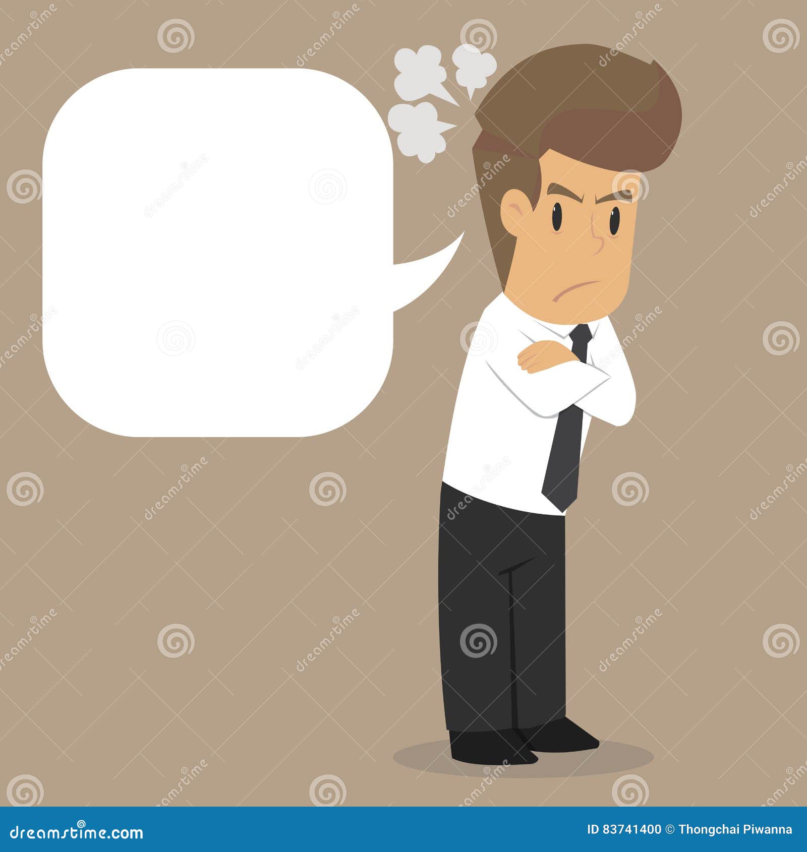 Businessman Angry and Answer the Questions Stock Vector - Illustration ...