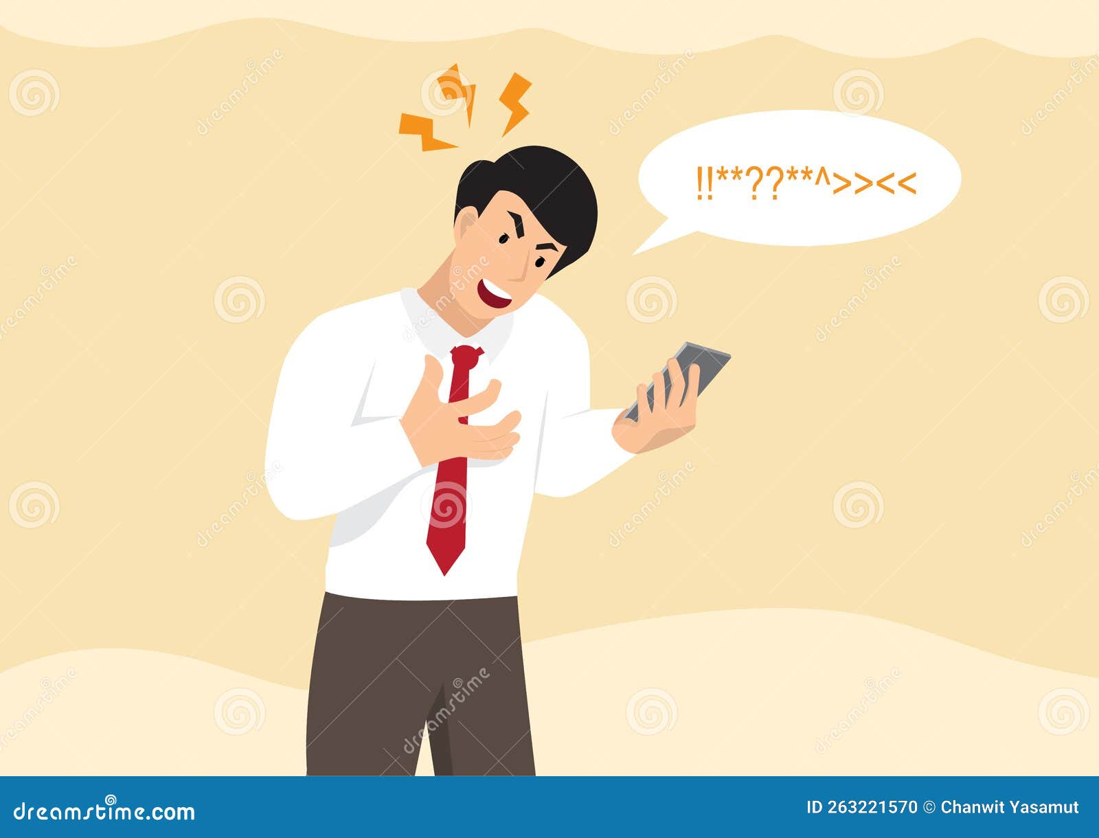 Angry Client Quarreling With Waiter Funny People Cartoon Vector