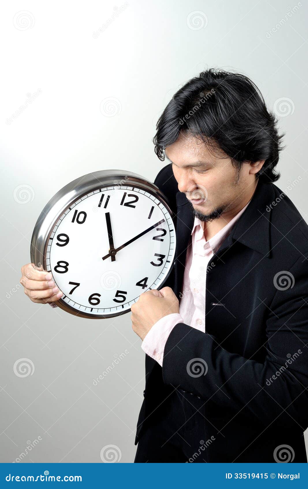 Businessman Angry the Clock Stock Image - Image of idea, late: 33519415