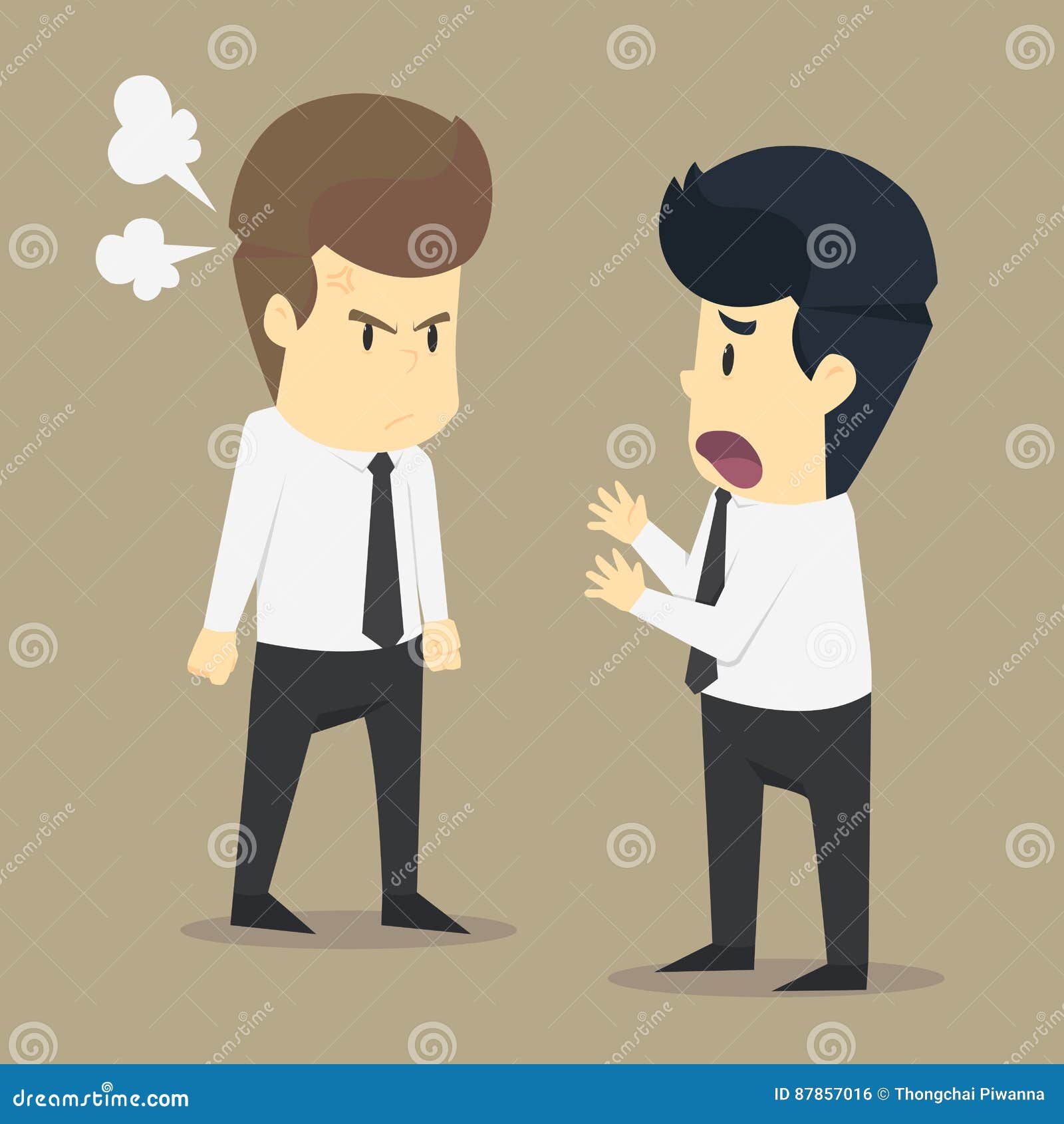 A Businessman Angry Colleagues Stock Vector - Illustration of colleague ...