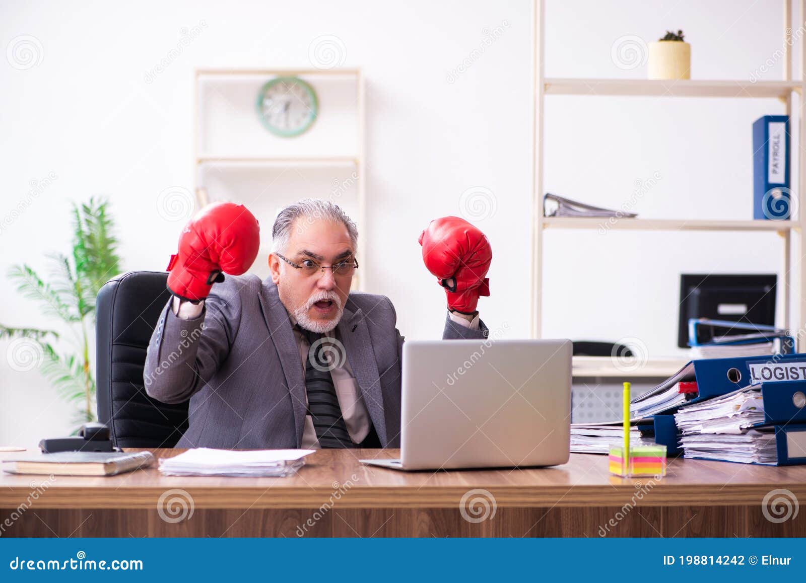 Businessman Angry and Furious at the Workplace Stock Photo - Image of ...