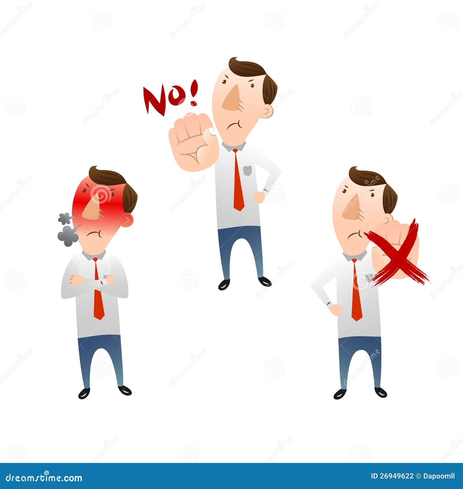 Businessman with Angry and Interdict Stock Vector - Illustration of ...