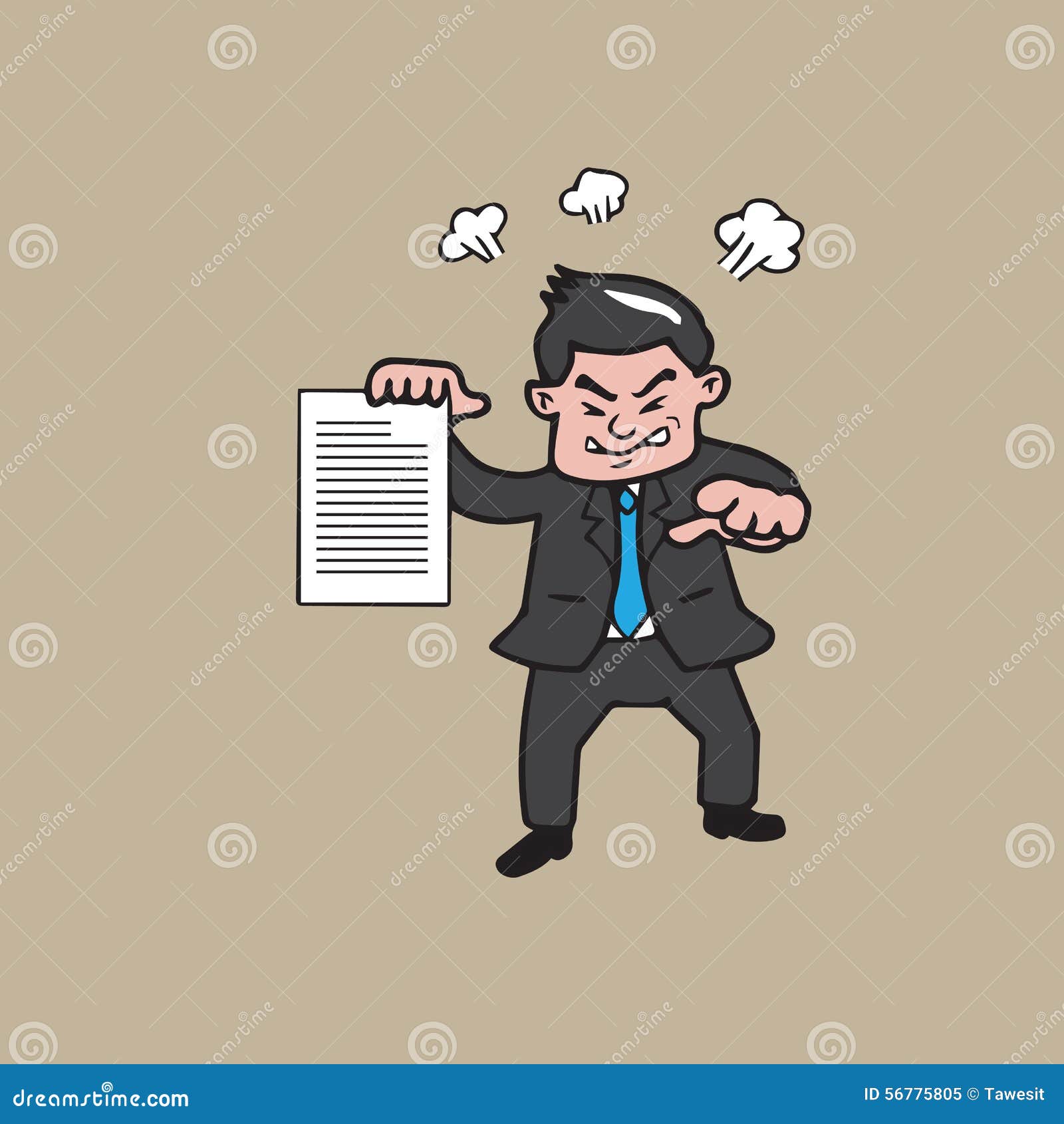 Businessman Angry and Pointing Cartoon Stock Vector - Illustration of ...