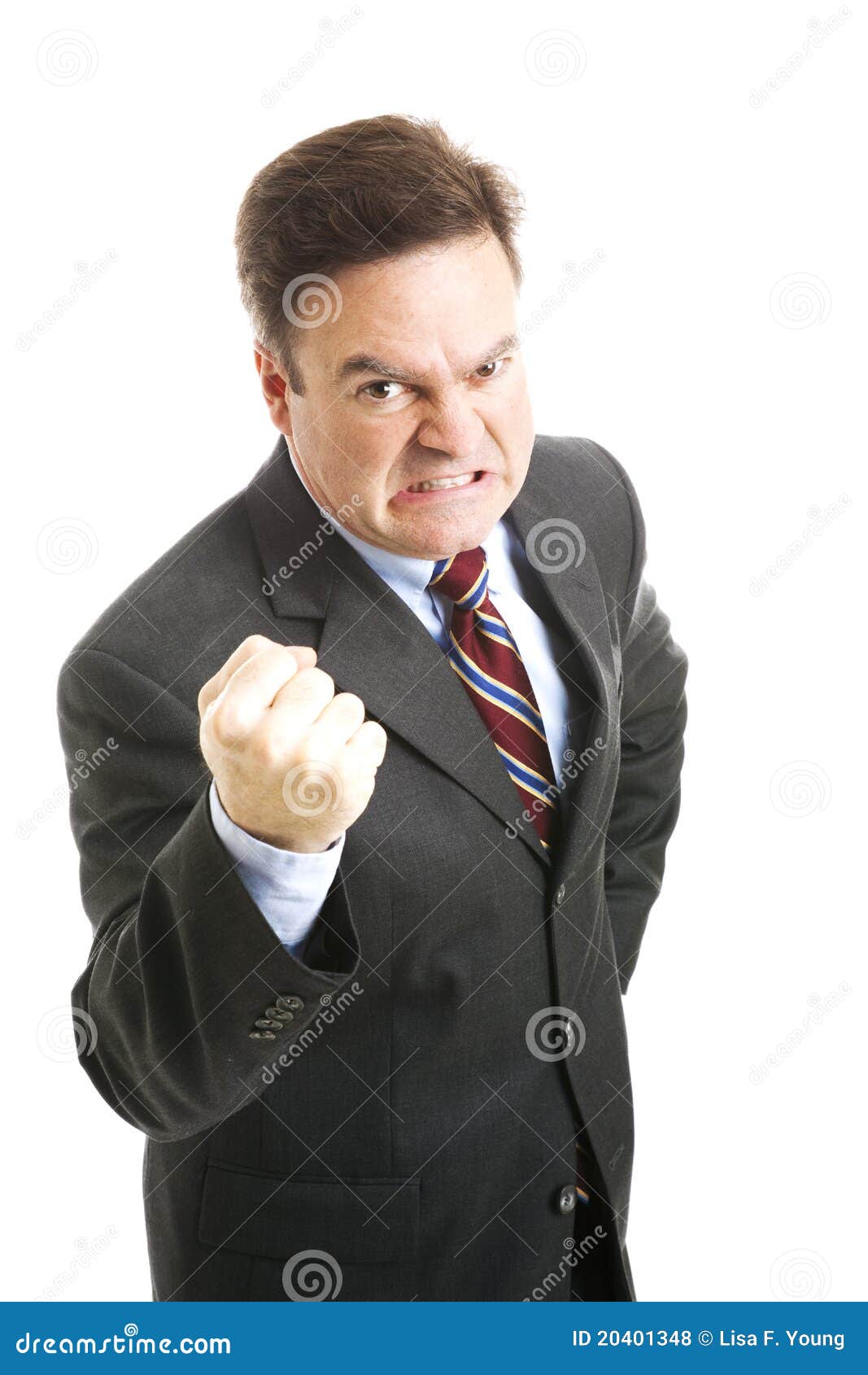 Businessman - Angry Threatening Stock Photo - Image: 20401348