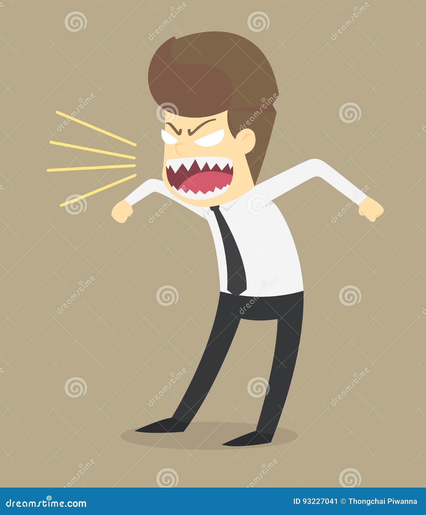 Businessman Angry, Yell Crazy Stock Vector - Illustration of cartoon ...