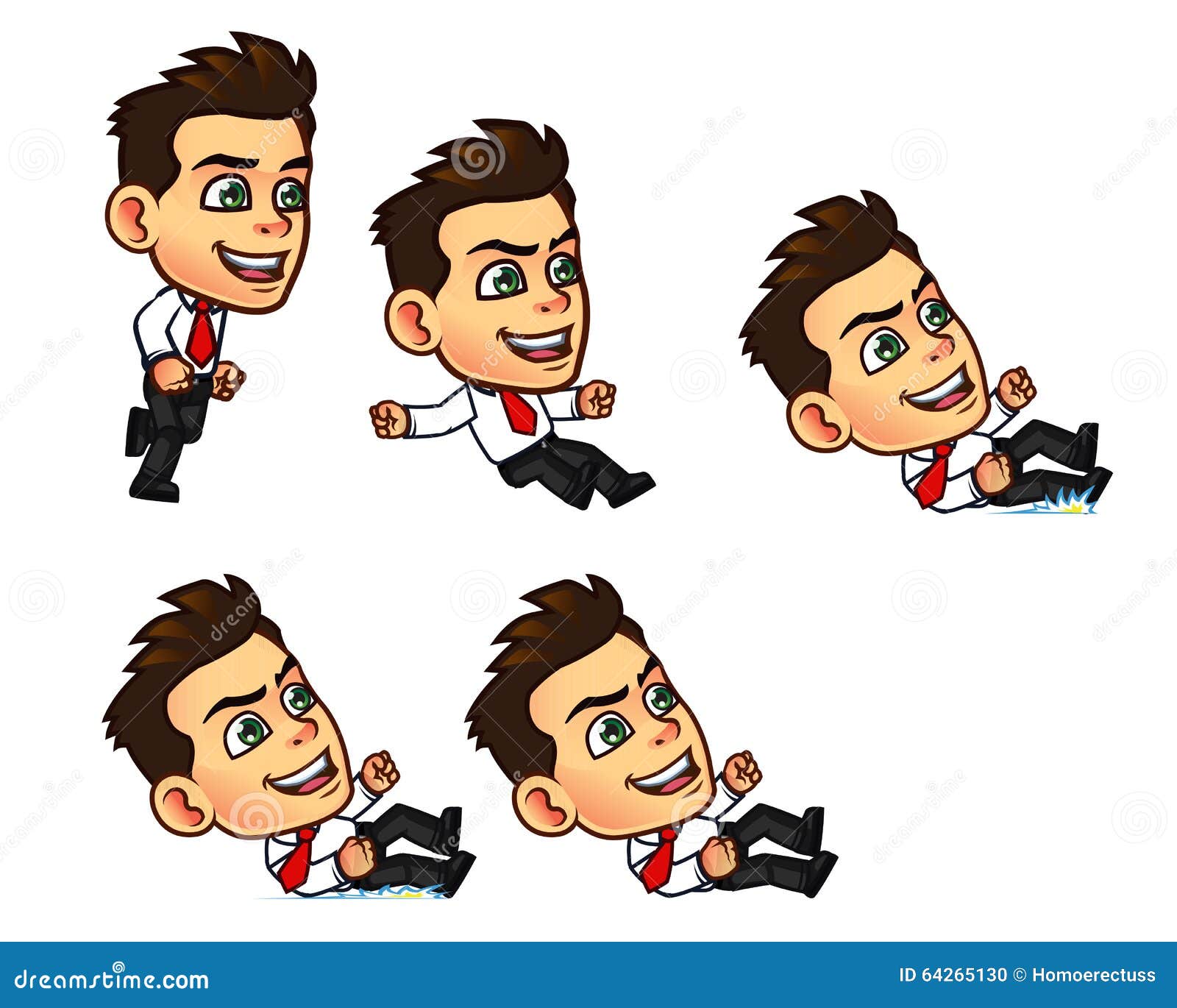 Businessman Animation Sprite Stock Vector - Illustration of running ...