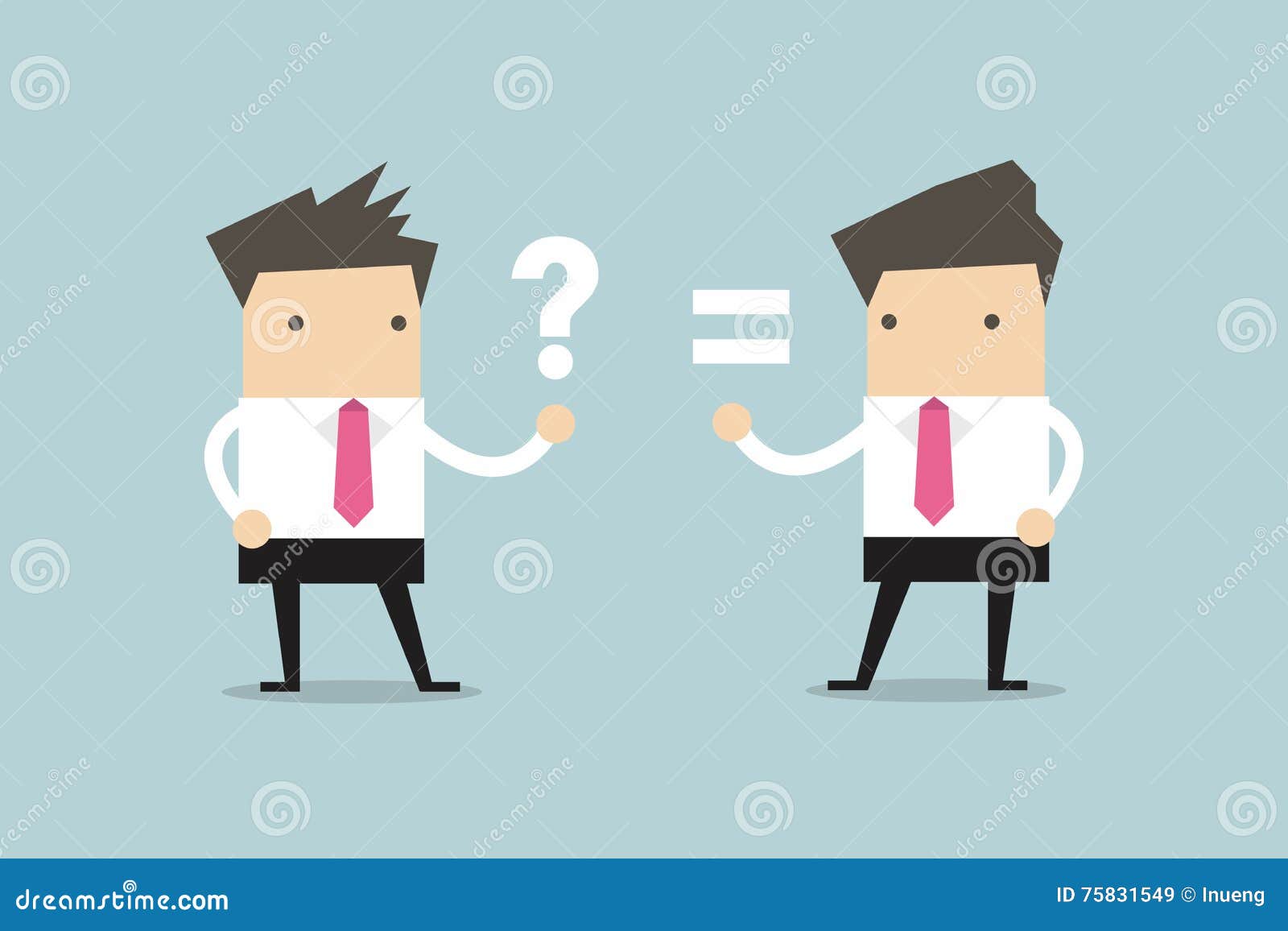 Businessman Answer and Question. Vector Stock Vector - Illustration of ...