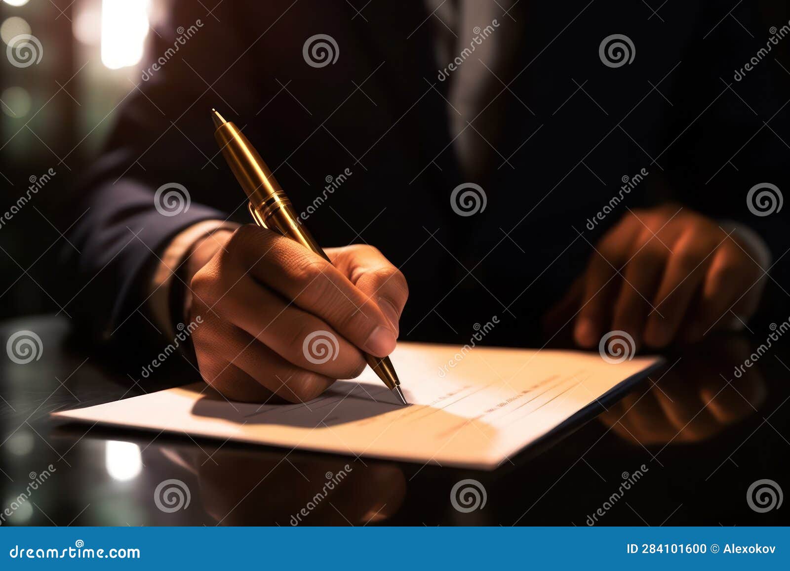 Businessman Approving Document with Tick Mark Stock Illustration ...