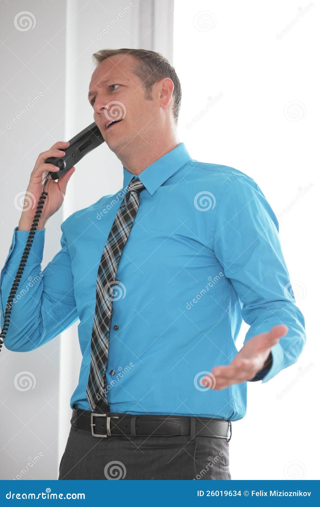 Businessman Arguing on the Phone Stock Photo - Image of telephone ...