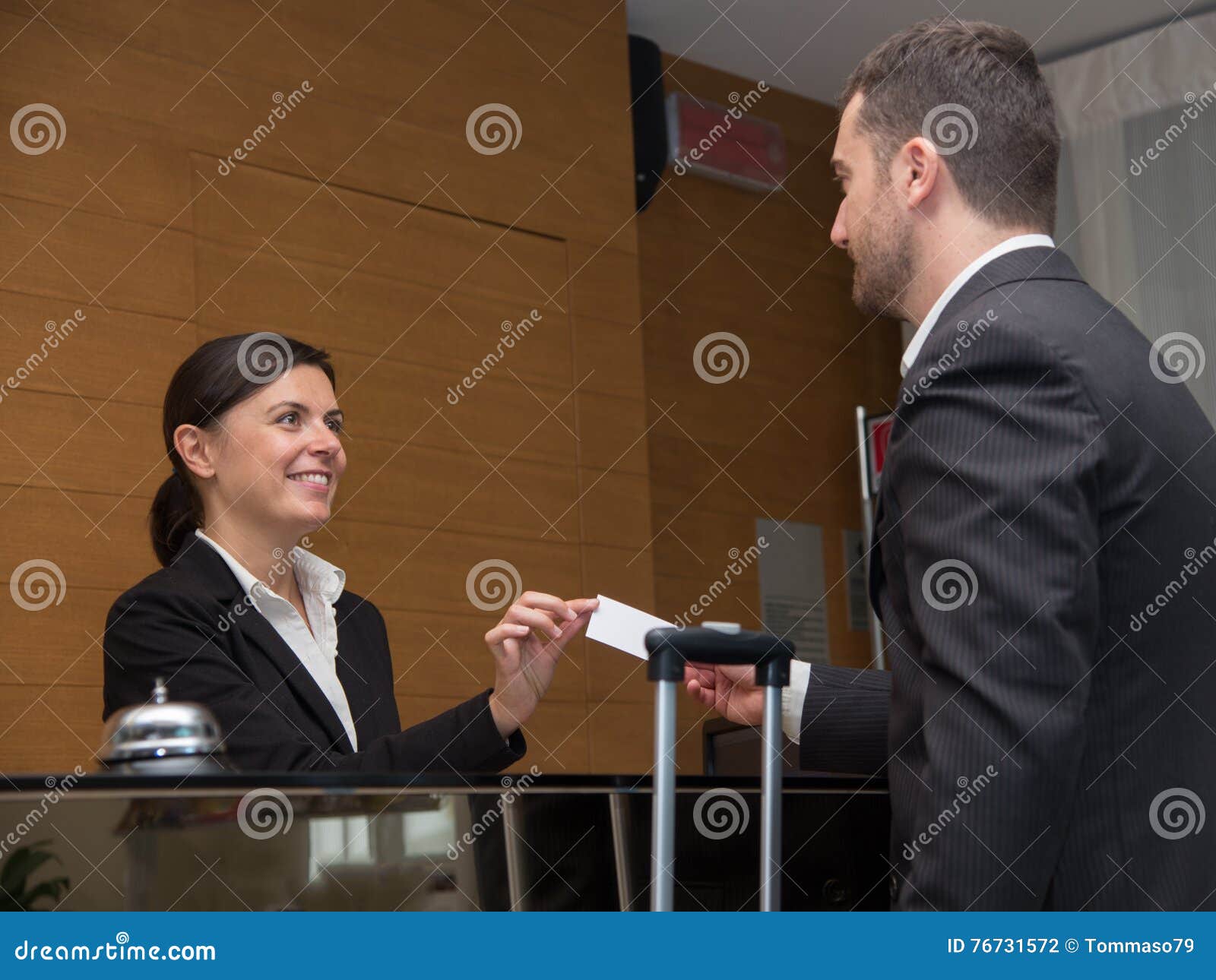 Businessman is Arrived in Hotel and Checking-in Stock Photo - Image of ...