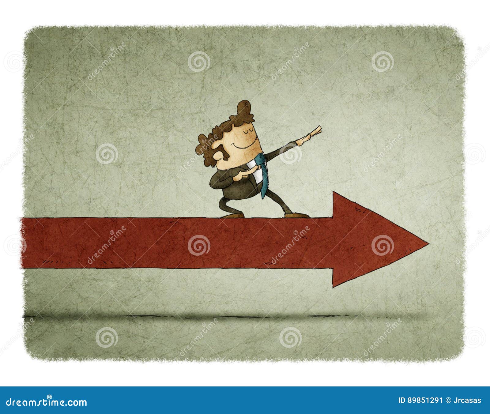 Businessman on an Arrow Moving Forward Stock Illustration ... Businessman on an Arrow Moving Forward Stock Illustration ...