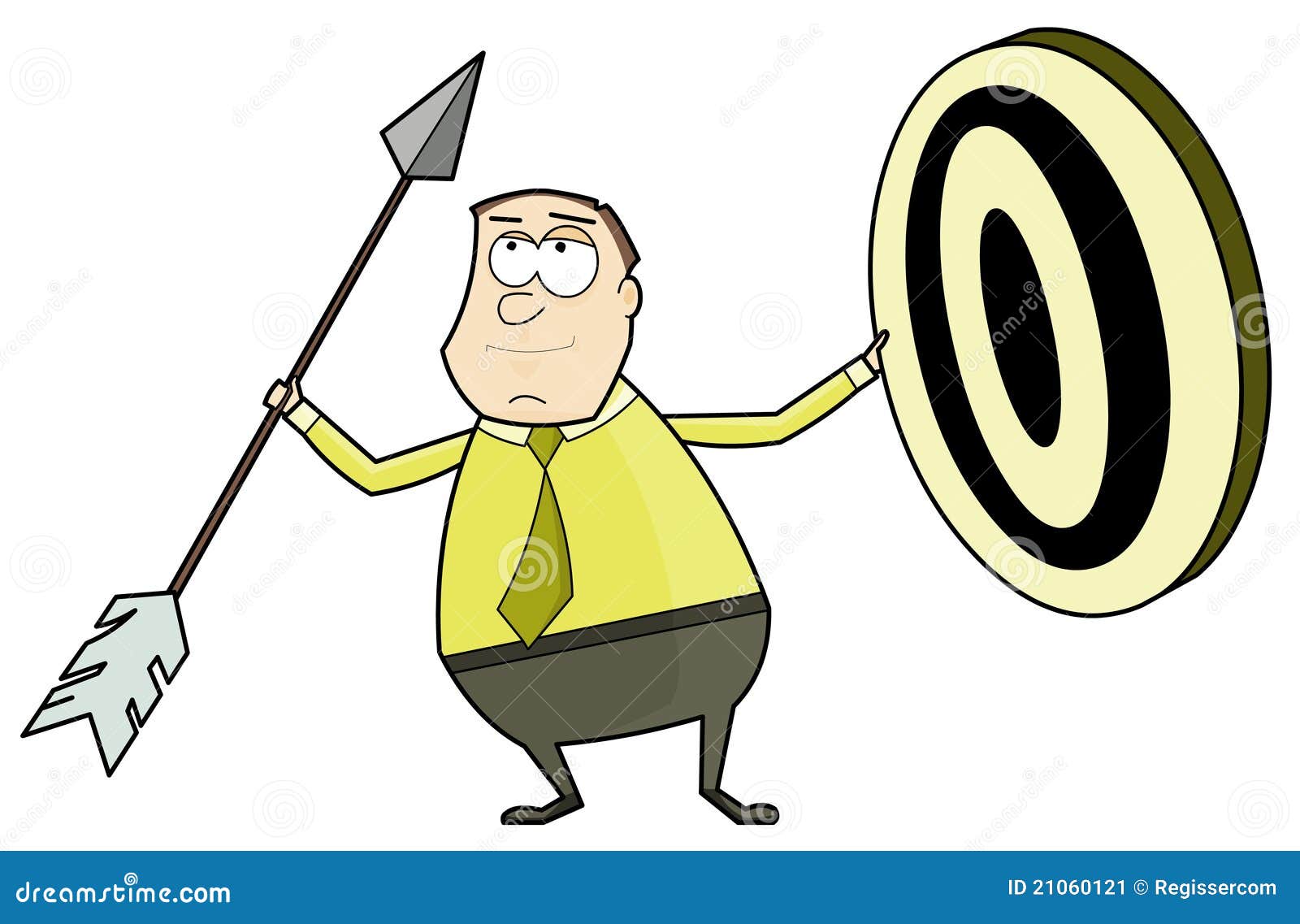 Businessman with an Arrow and Target Stock Vector - Illustration of ...