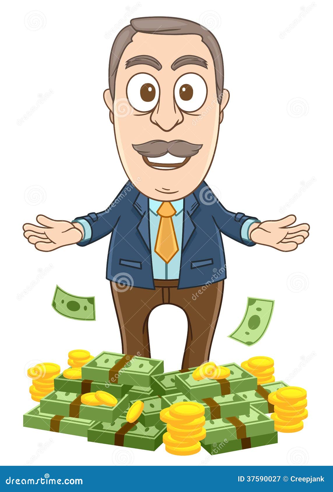 Businessman - As a richman stock illustration. Illustration of currency ...