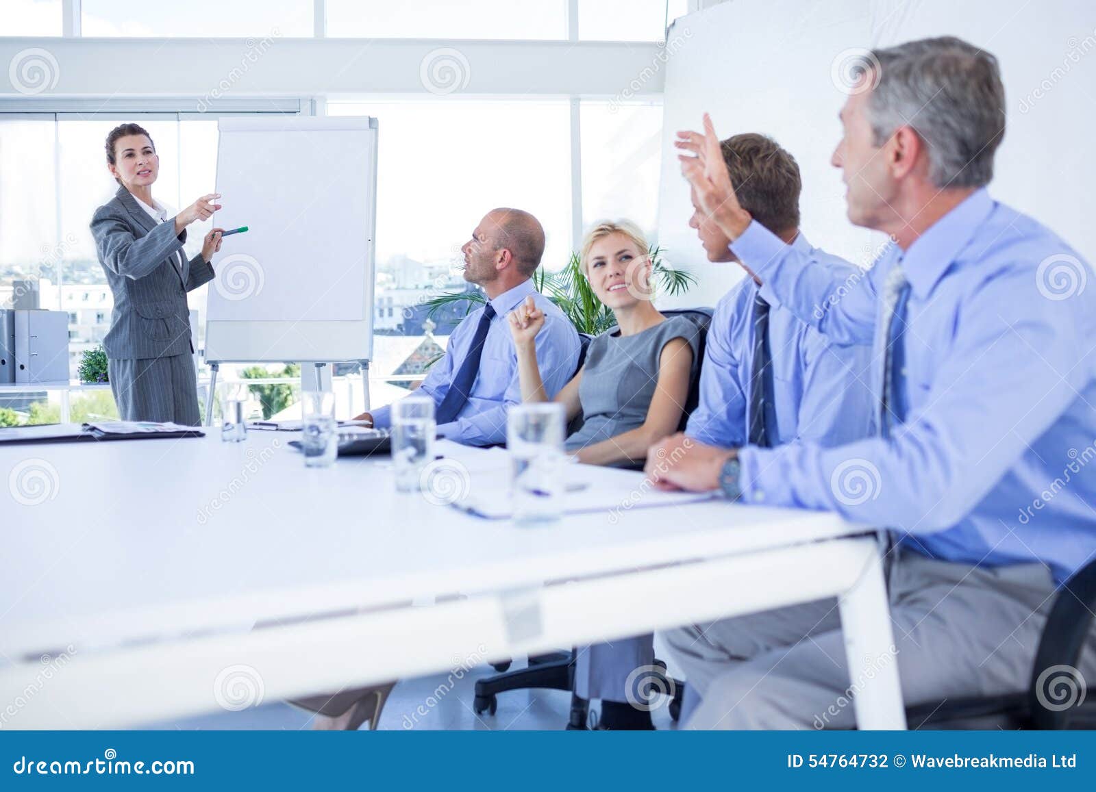 Businessman Asking Question during Meeting Stock Photo - Image of ...